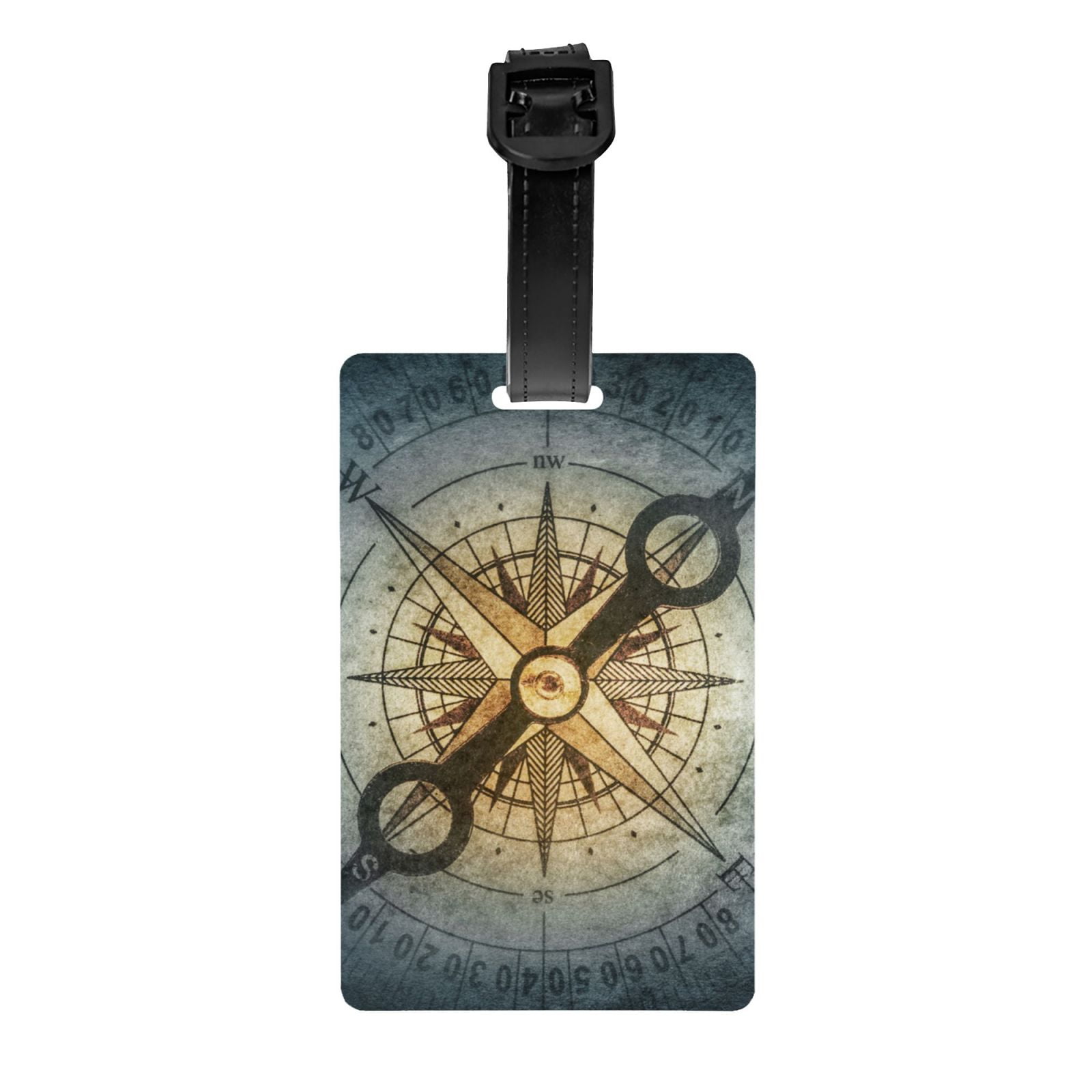 Luggage Tags for Suitcases, Vintage Compass Leather Bag Luggage Tags ID ...