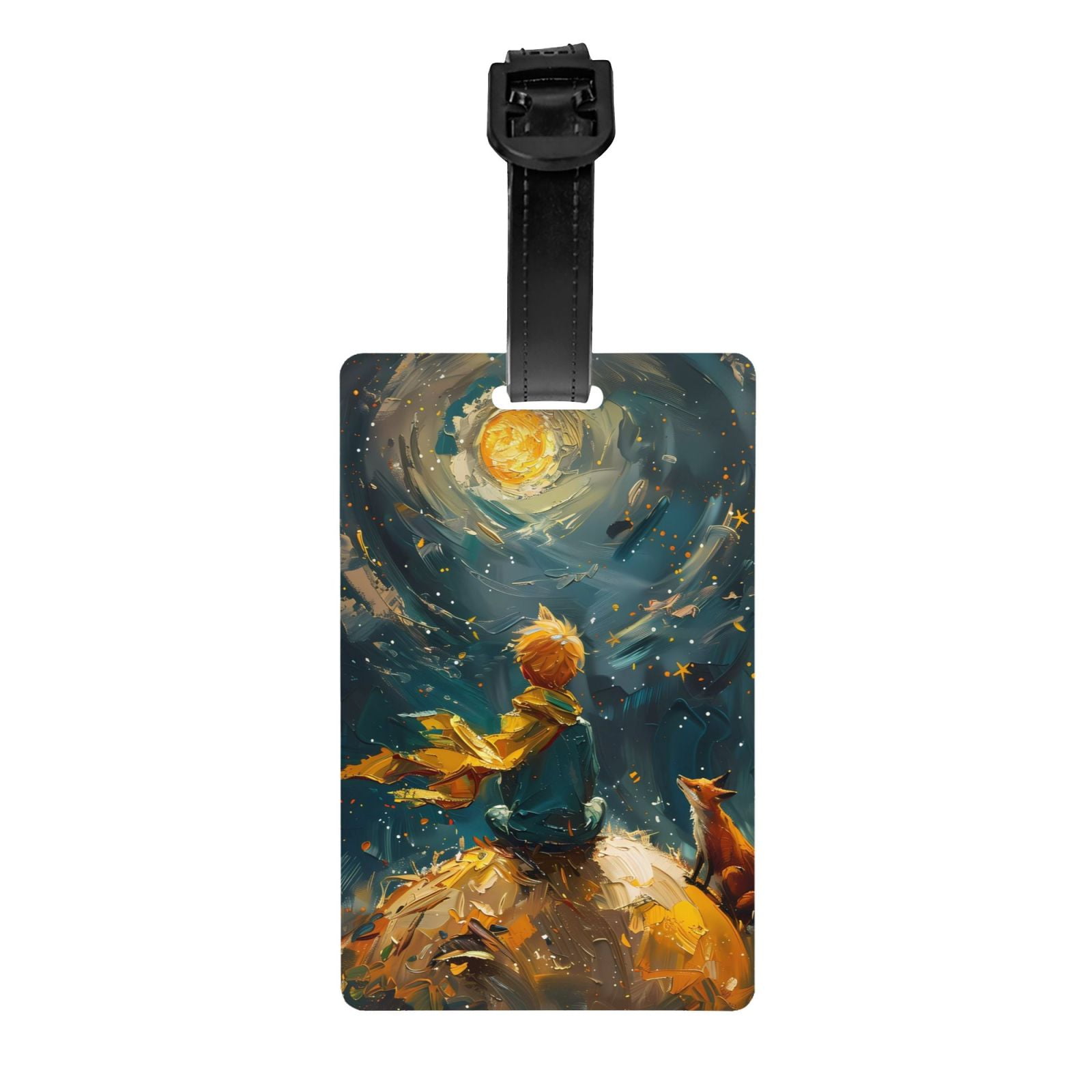 Luggage Tags for Suitcases, Whimsical Starry Night Scene Leather Bag ...