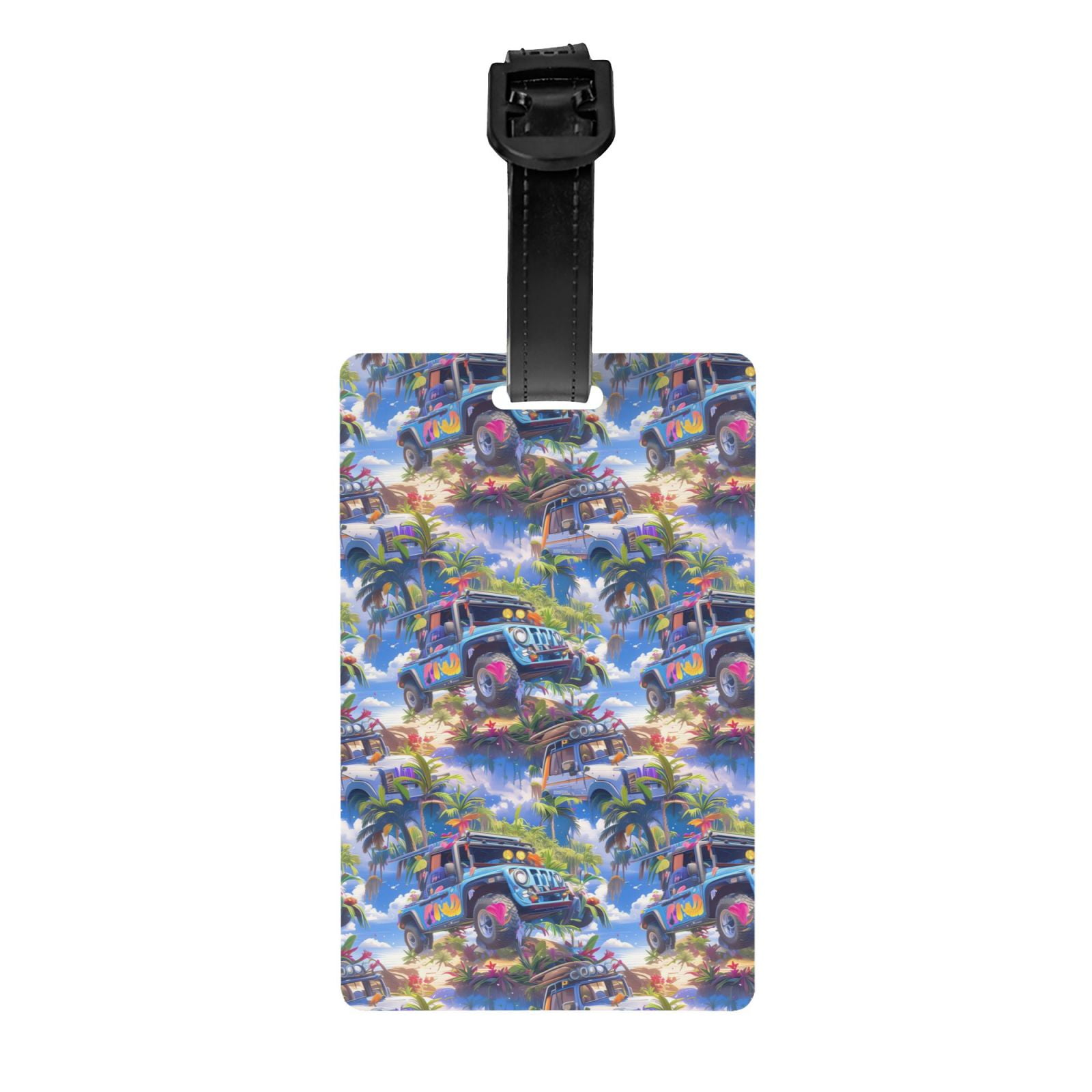 Luggage Tags for Suitcases, coconut tree SUV Leather Bag Luggage Tags ...