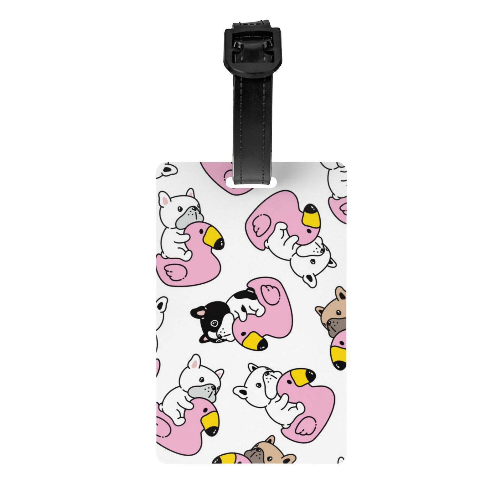 Luggage Tags - french bulldog duck PVC Luggage Tags for Suitcases ...