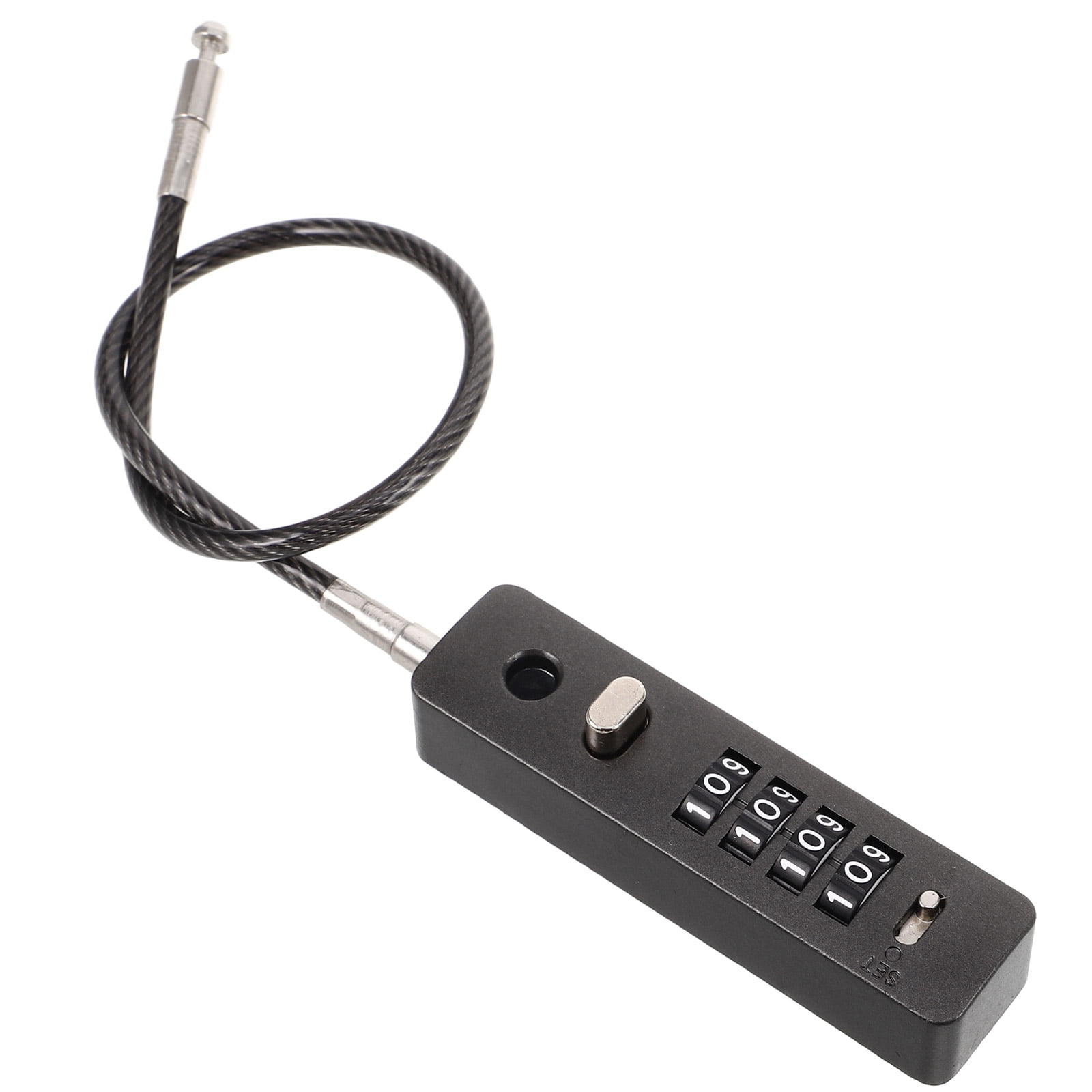 Silver Combination Lock with High Strength Steel Cable for Outdoor Use ...