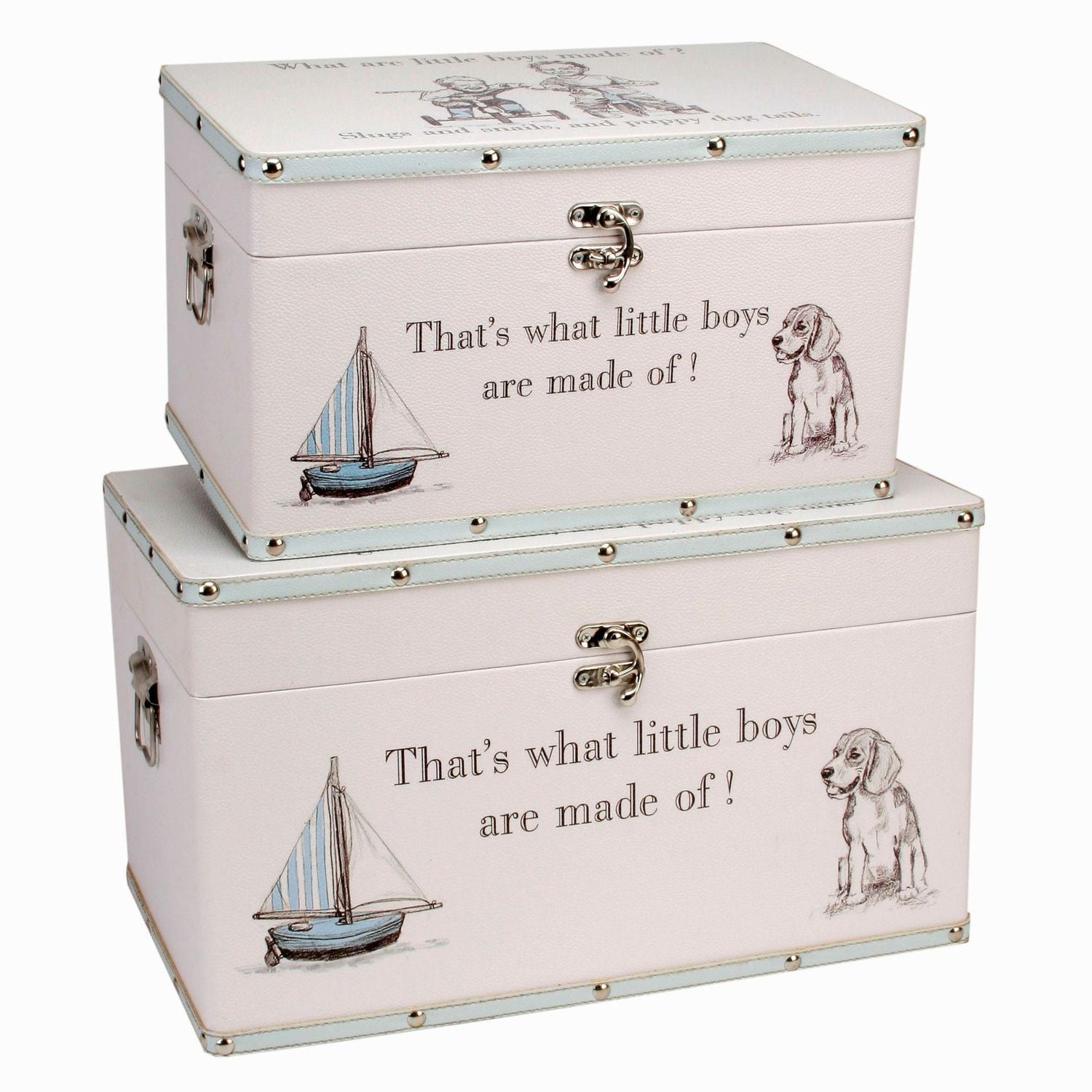 Luggage series - Set of 2 Storage Boxes - Little Boys - Walmart.com