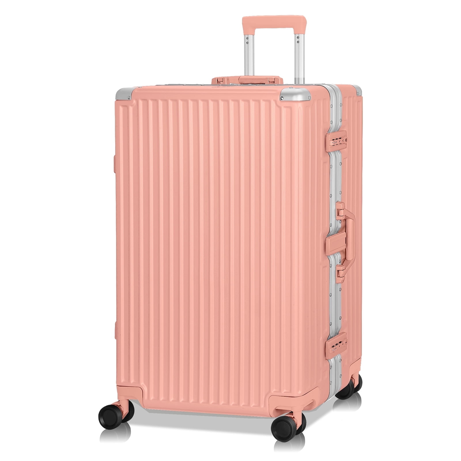 Luggage with Aluminum Frame, 28" Hard Shell Travel Suitcase Zipperless ...