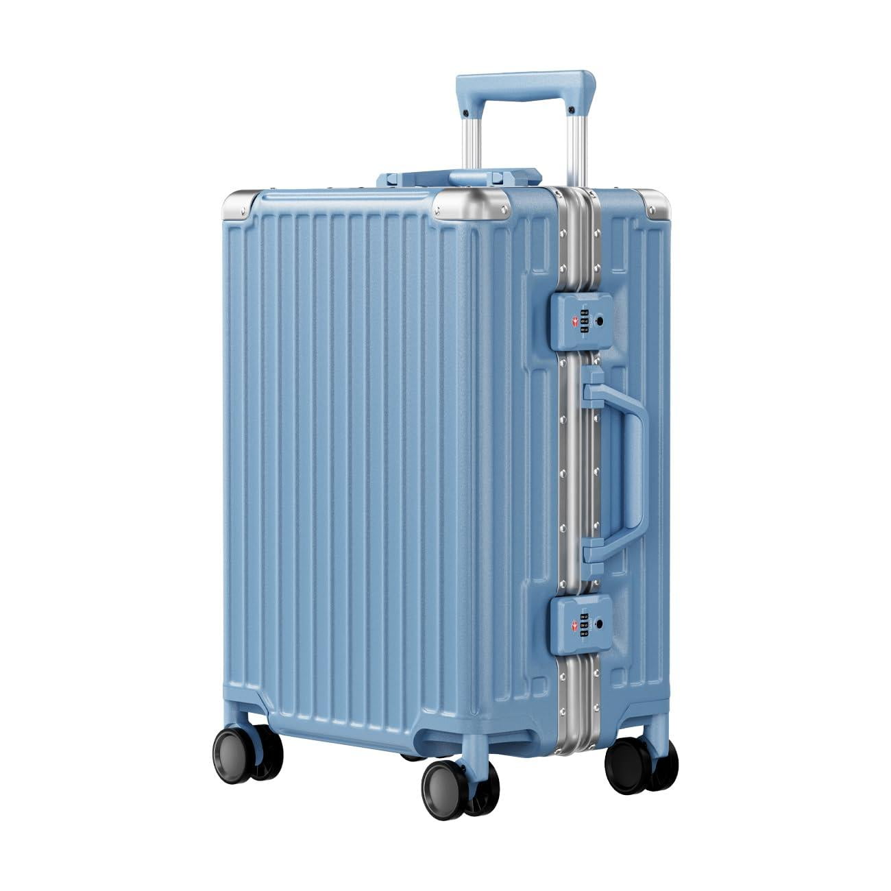 Luggage with Aluminum Frame, 28" Hard Shell Travel Suitcase Zipperless ...