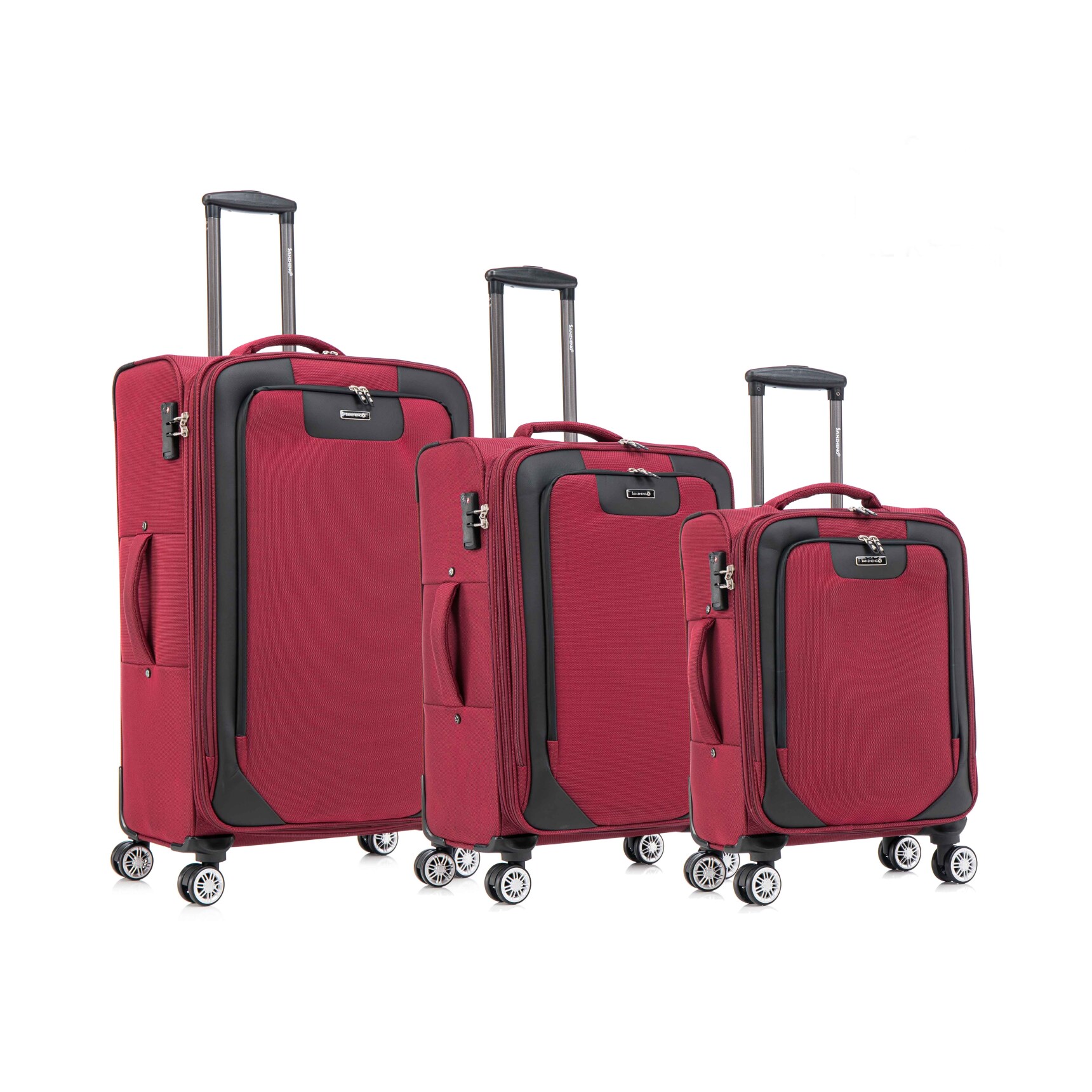 Luggages Set of 3, Lightweight Suitcase with Rotating Wheels, Carry On ...
