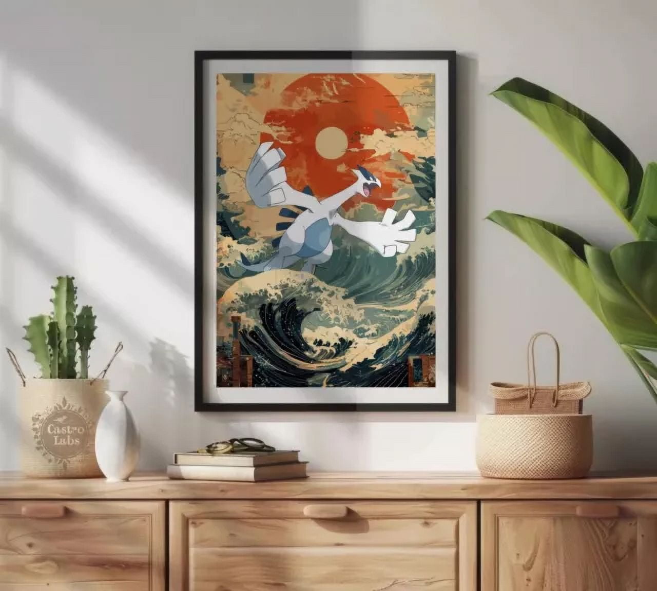 Lugia Pokemon Art - Japanese Tapestry Style Legendarty Sky Poster NO ...