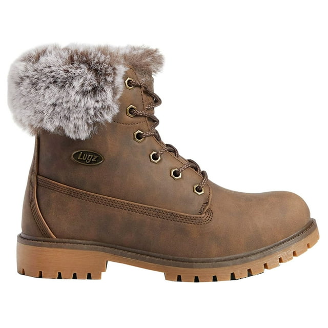 Lugz Womens Rucker Hi Faux Fur Lace Up Casual Ankle Boots - Walmart.com