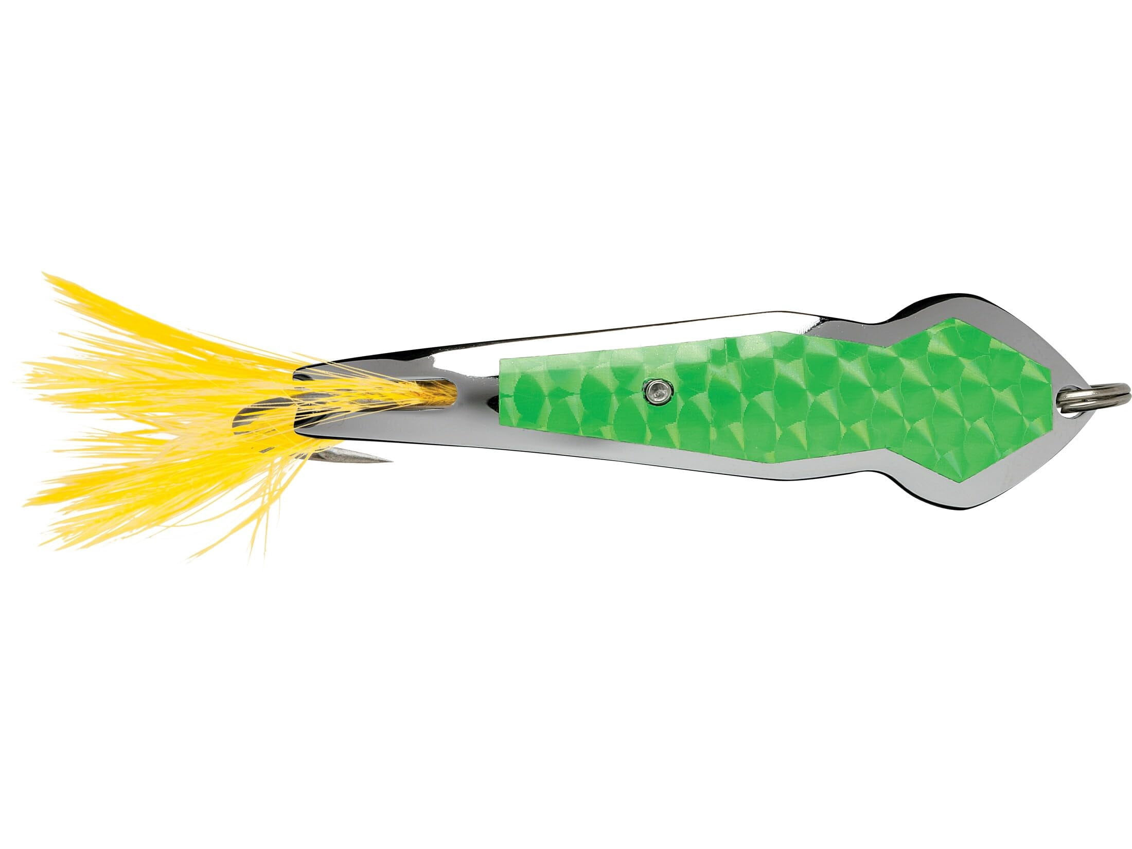 Luhr-Jensen 13 Pet Spoon/Yellow Feather Chrome E11 - Walmart.com