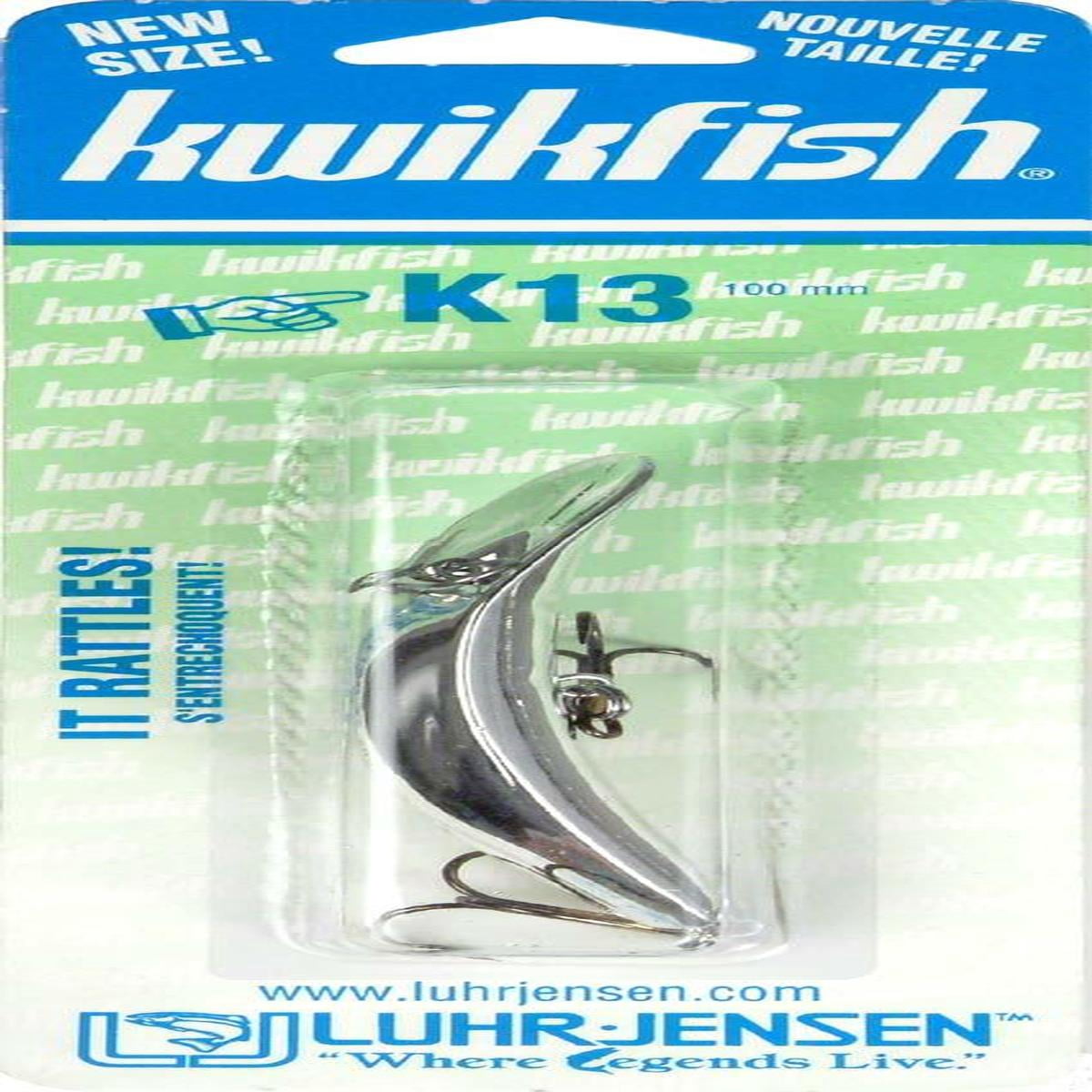 Luhr Jensen 3 13/16" Kwikfish Lure, Silver/Fluorescent Red Dot ...