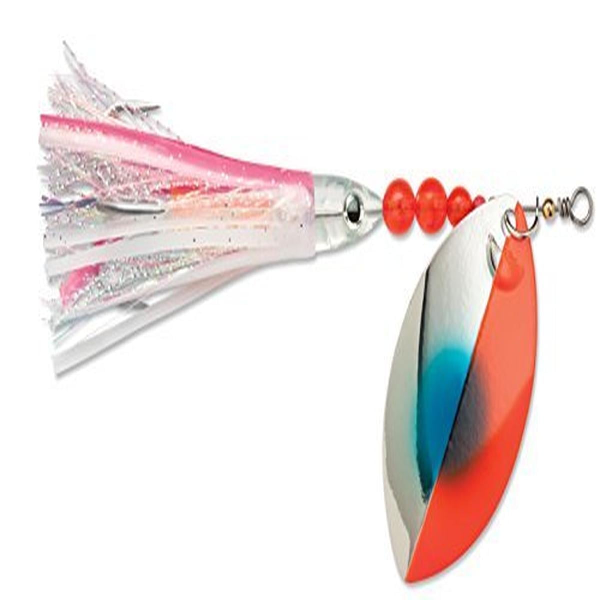 Luhr Jensen Hydro Vibe Hoochie Spinner 5 1/4" 1/2 oz Nickel Fire Blue ...