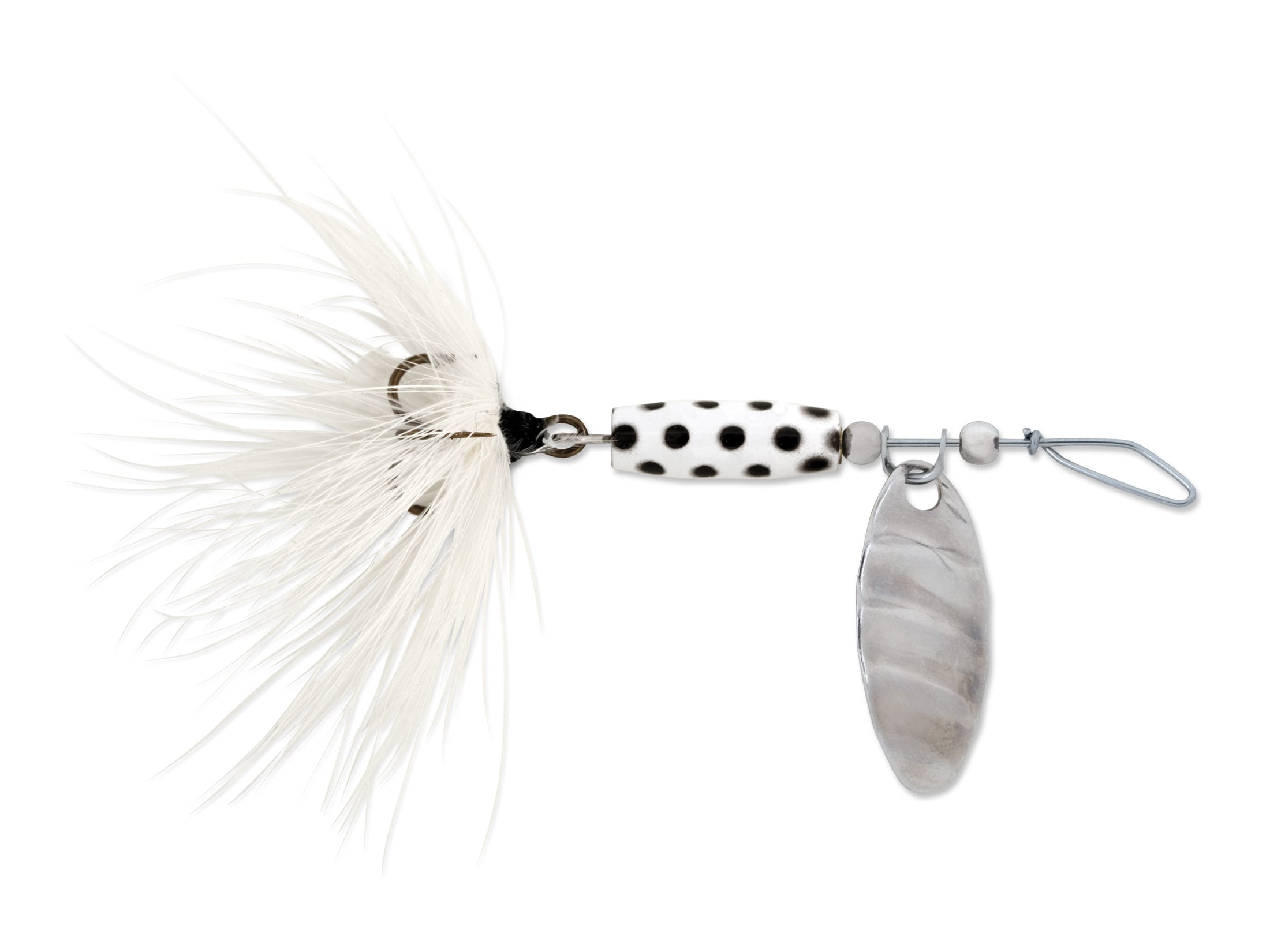 Luhr-Jensen Shyster 1/4oz Inline Spinner White/Black Dot - Walmart.com