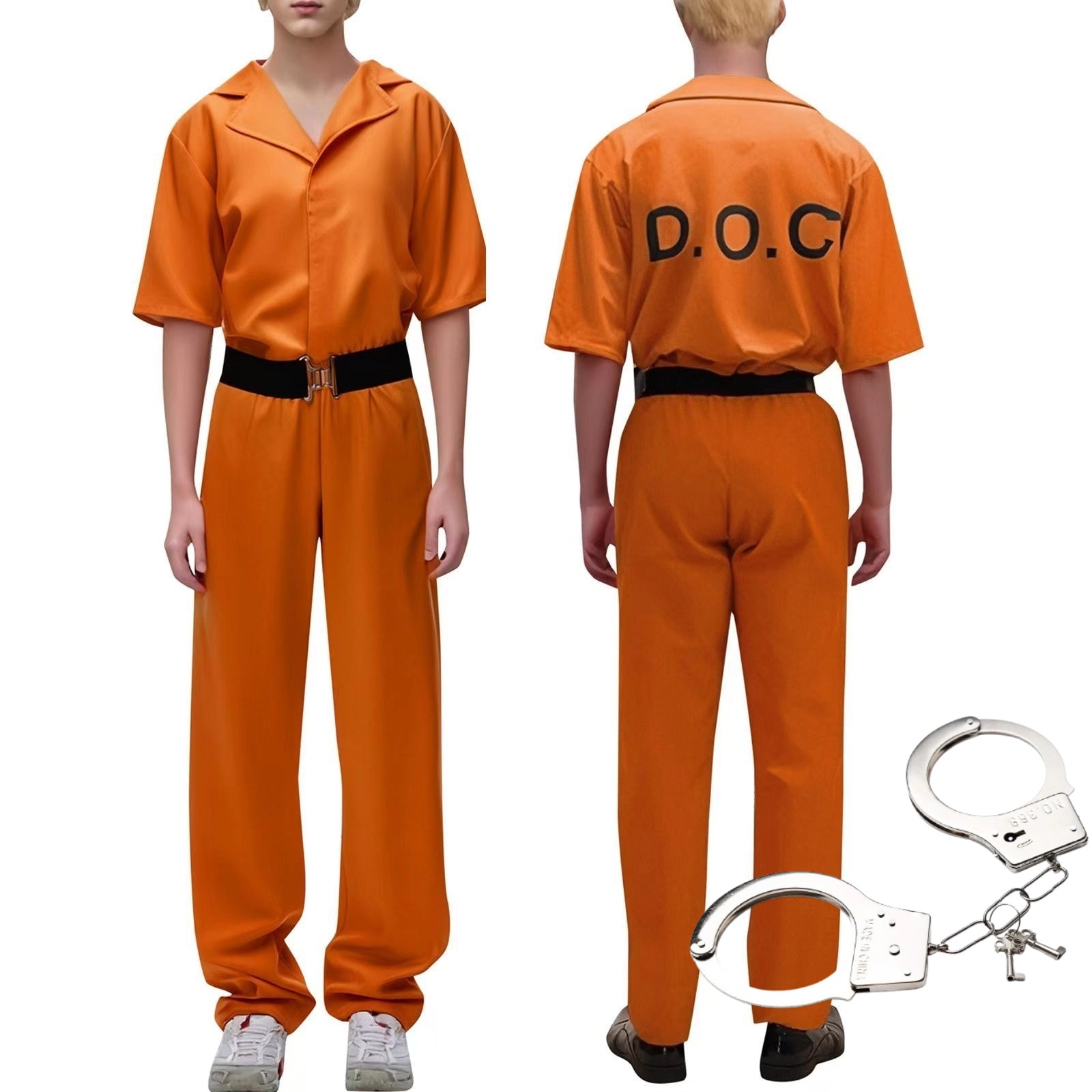 Lui-gi Mangione Party Supplies Prison Jumpsuit Costume Inmate Outfit, 3 ...