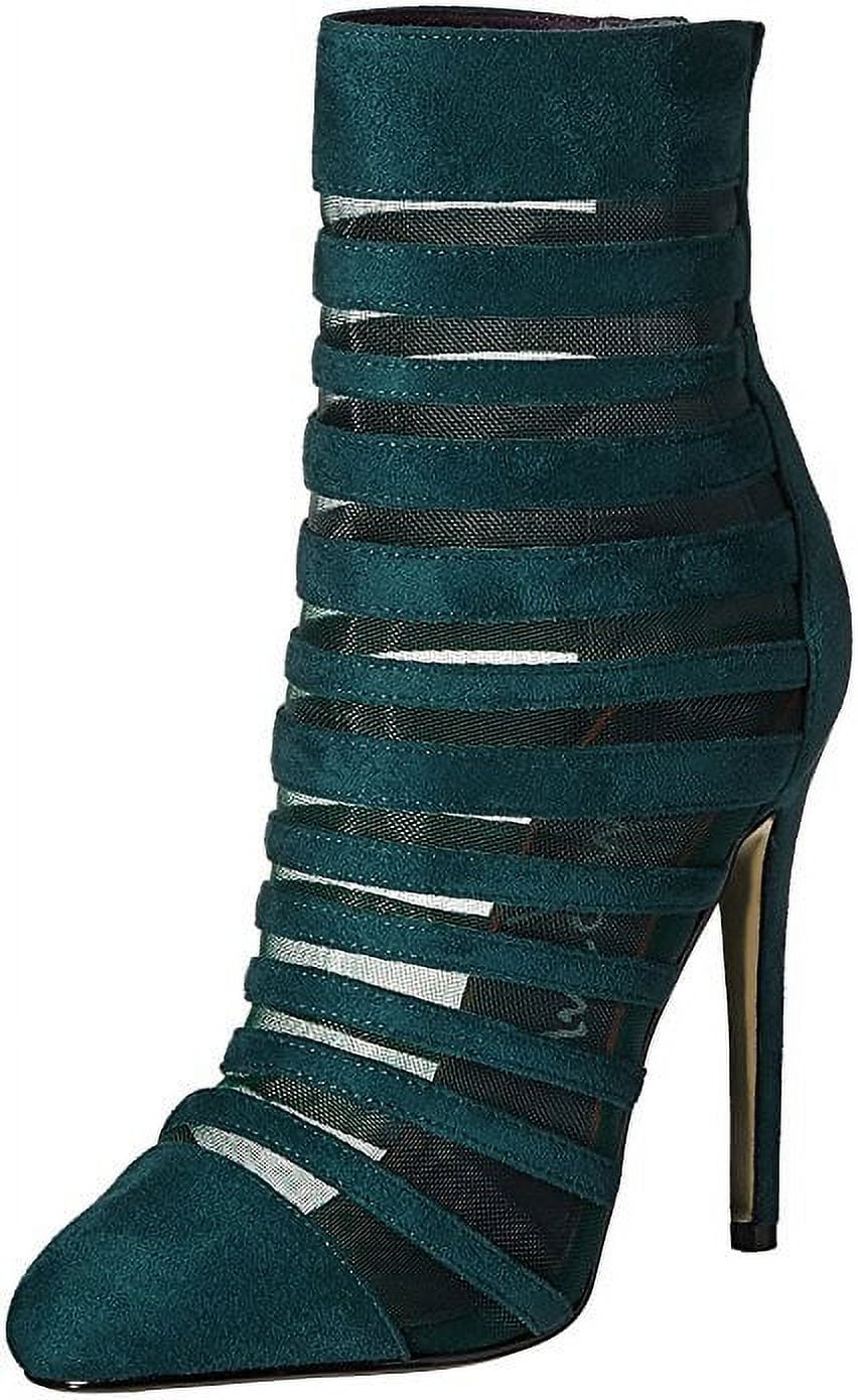 Luichiny Carried Away Emerald Green Sheer Mesh Slits High Heel Sexy ...