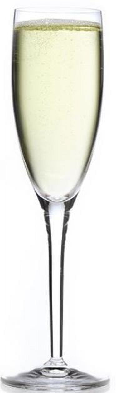 Luigi Bormioli Michelangelo Flute 6.75oz - Set of 4 Glass Clear ...