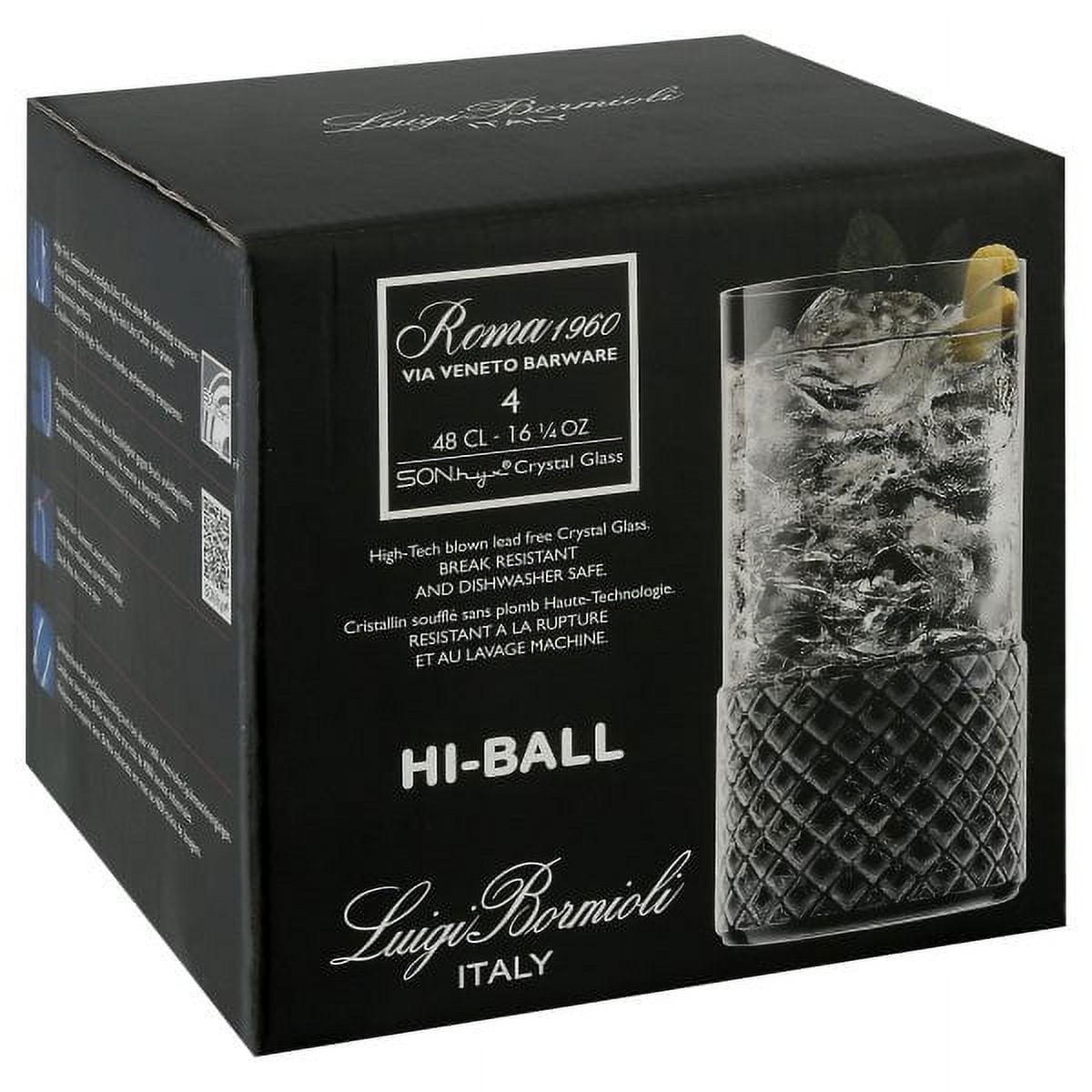 Luigi Bormioli Roma 1960 16.25 Oz Hi-Ball Drinking Glasses Set of 4 ...