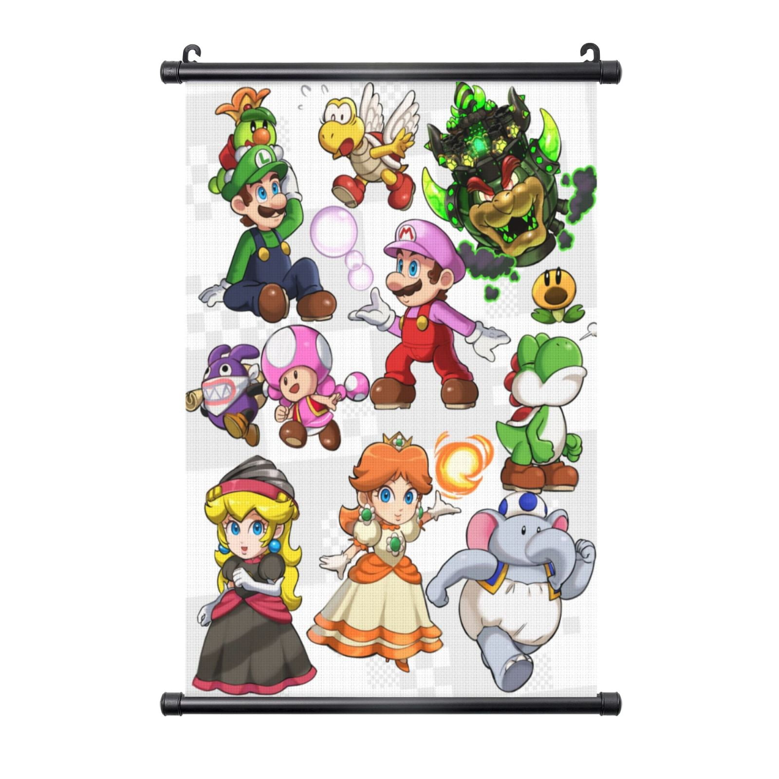 Luigi Hanging Poster, Black Plastic Shaft Wall Hanging Posters Scroll ...