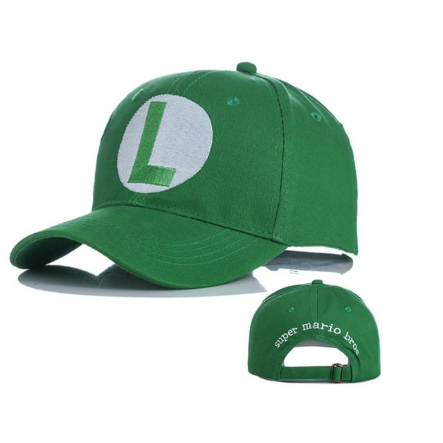 Luigi Hat Baseball Cap Embroidered Logo Universal Fit Adjustable Back ...