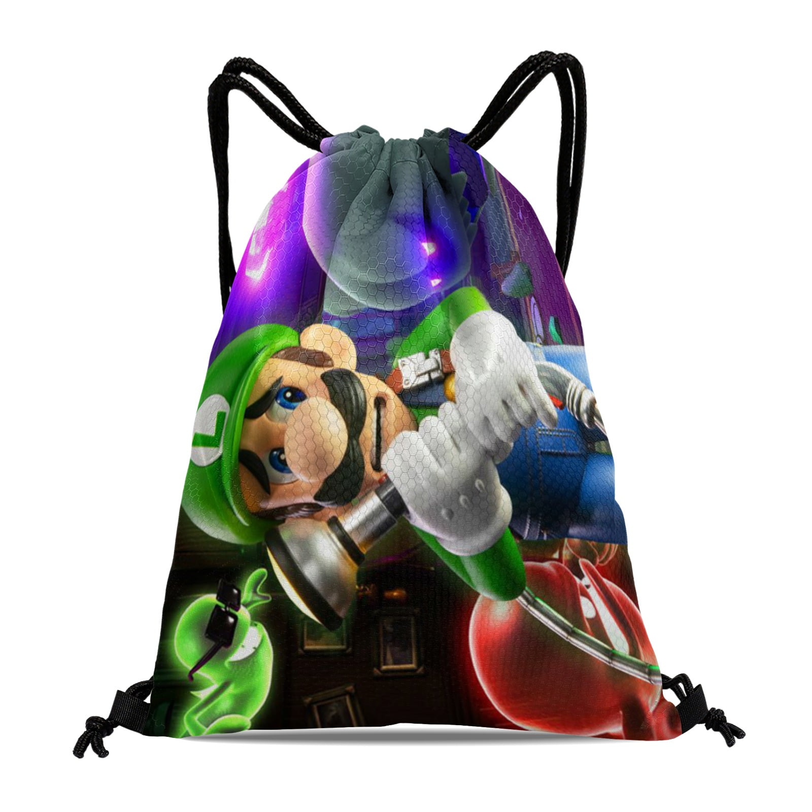 Luigi Mansion City Drawstring Bag:Waterproof design, suitable for ...