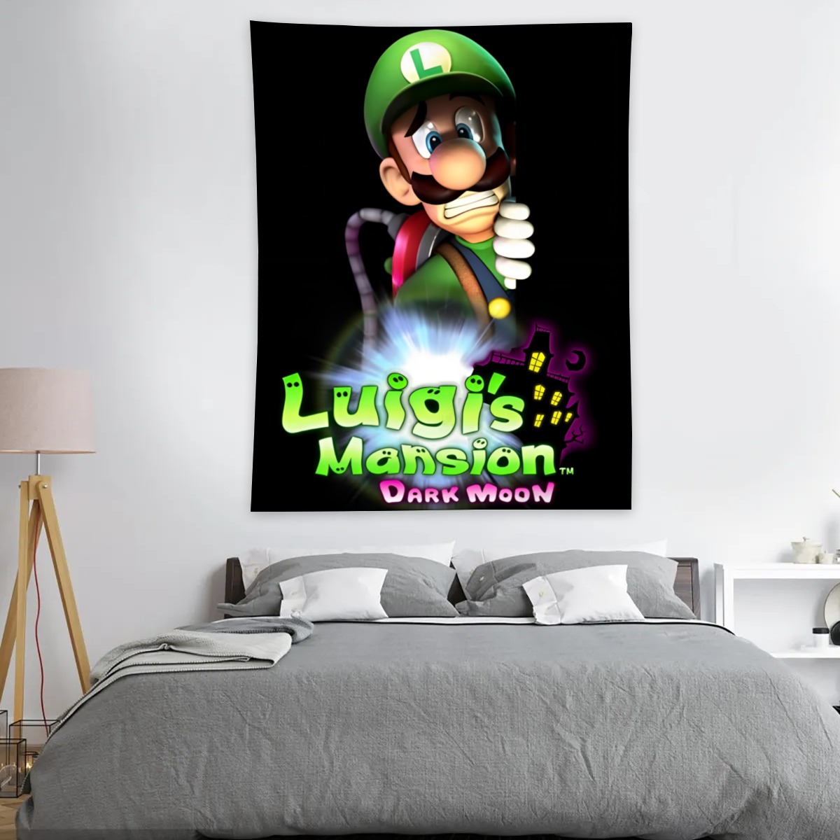 Luigi Mansion Tapestry Gift Wall Hanging Backdrop for Room Bedroom ...