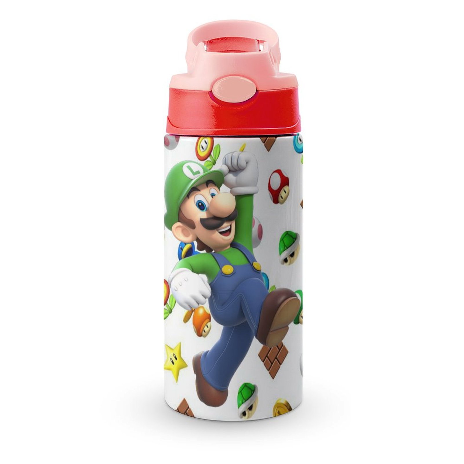 Luigi Mansion Water Bottle with Straw Vacuum Insulated Stainless Steel ...