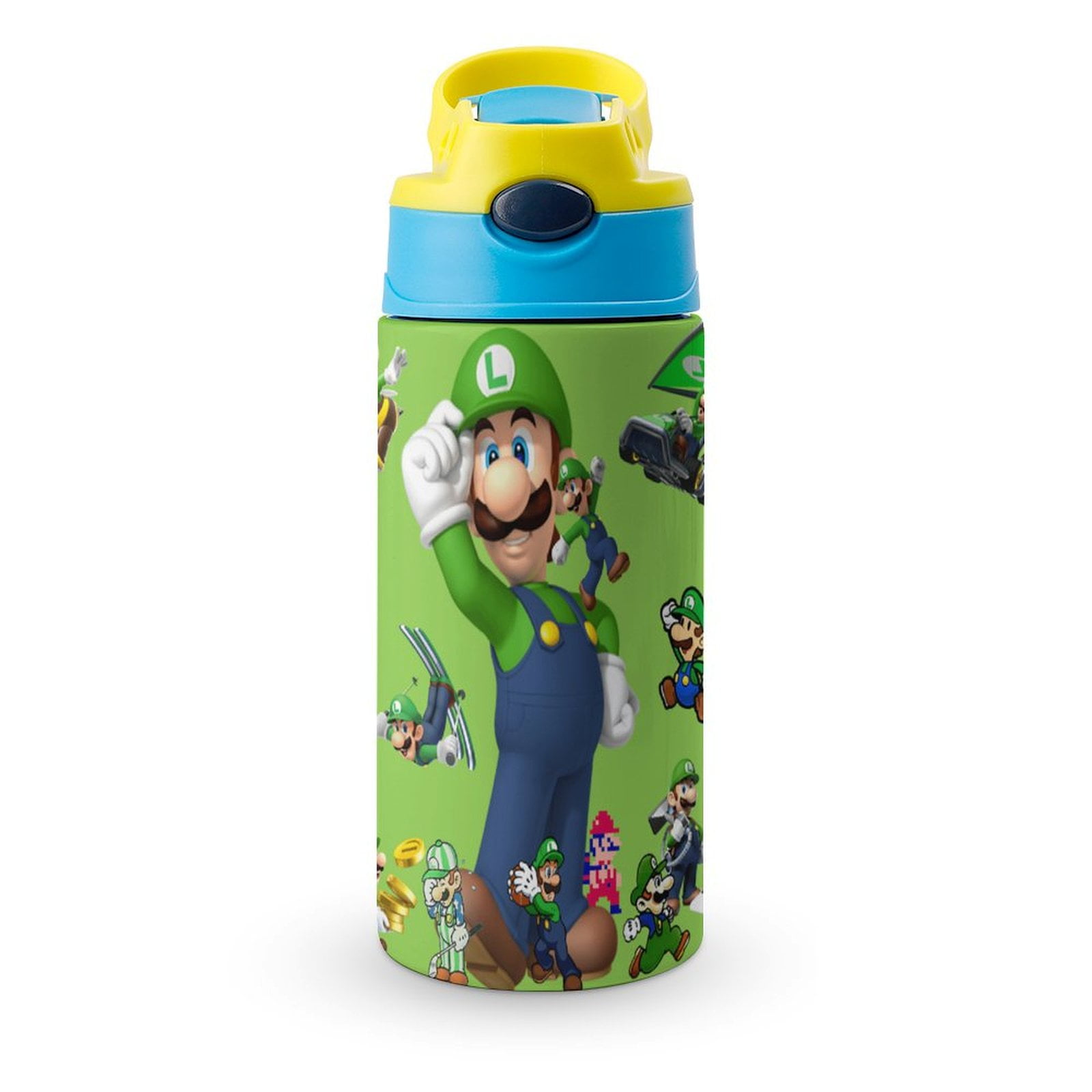 Luigi Mansion Water Bottle with Straw Vacuum Insulated Stainless Steel ...