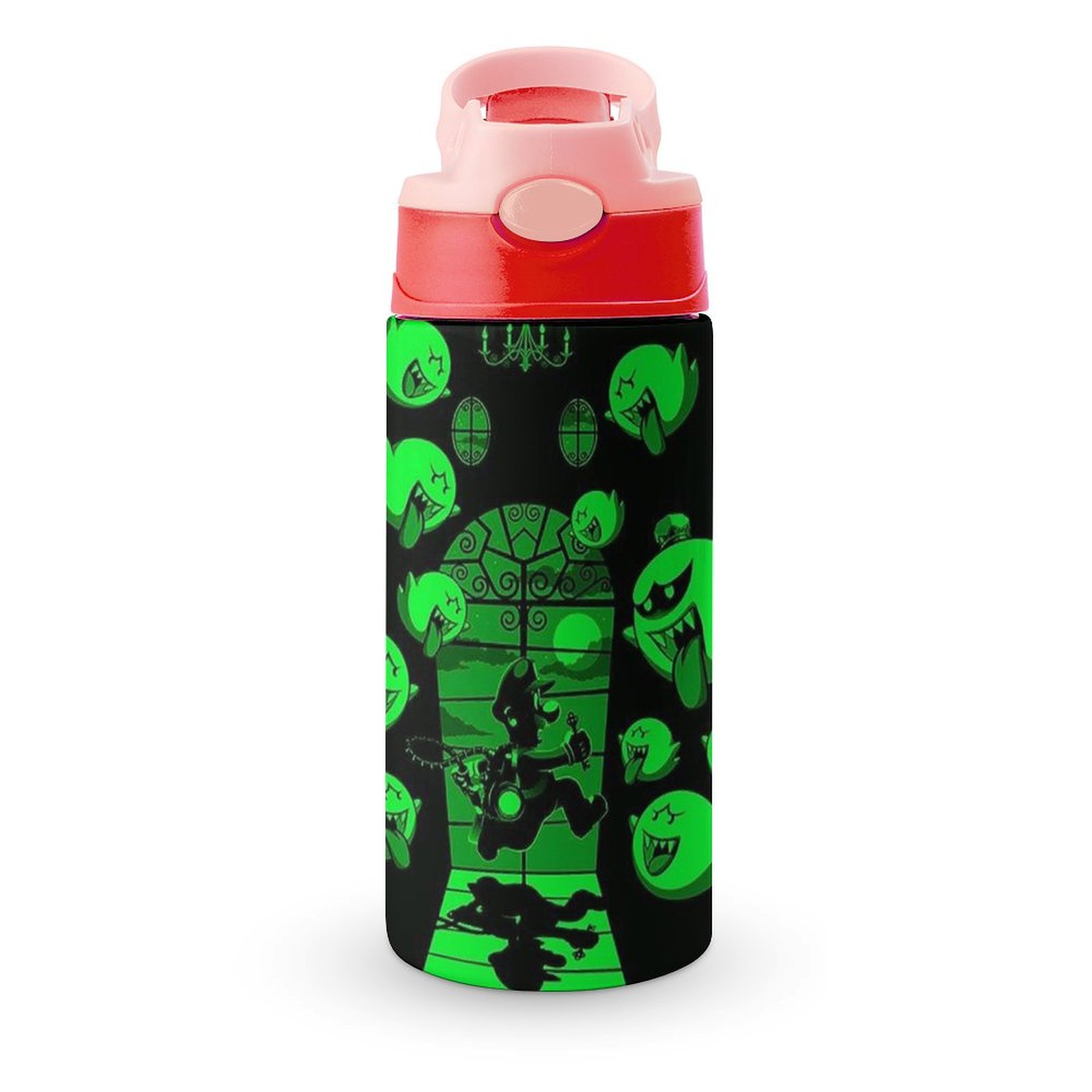 Luigi Mansion Water Bottle with Straw Vacuum Insulated Stainless Steel ...