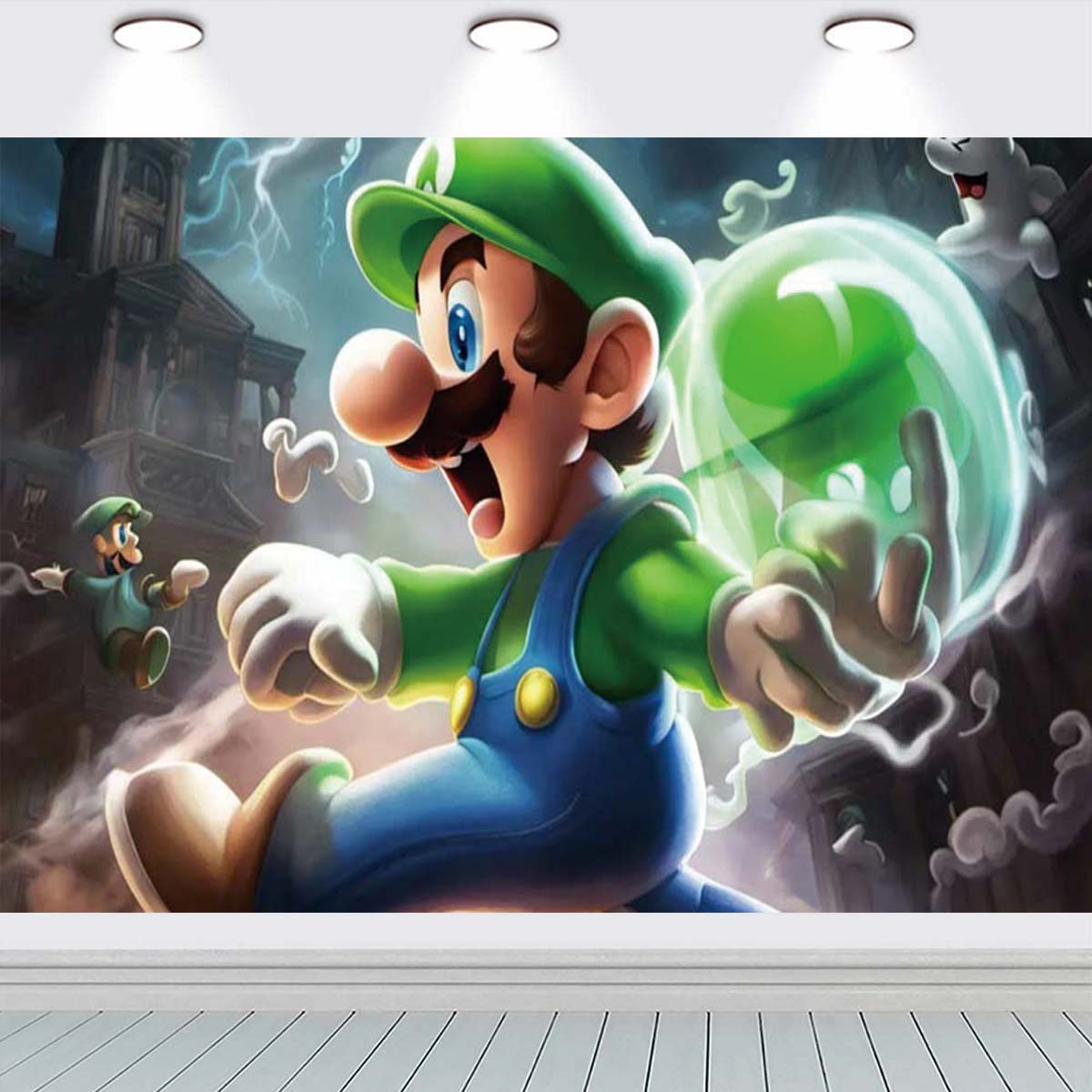 Luigi Mansion school Background Wall Decor Taspestry Poster Banner ...