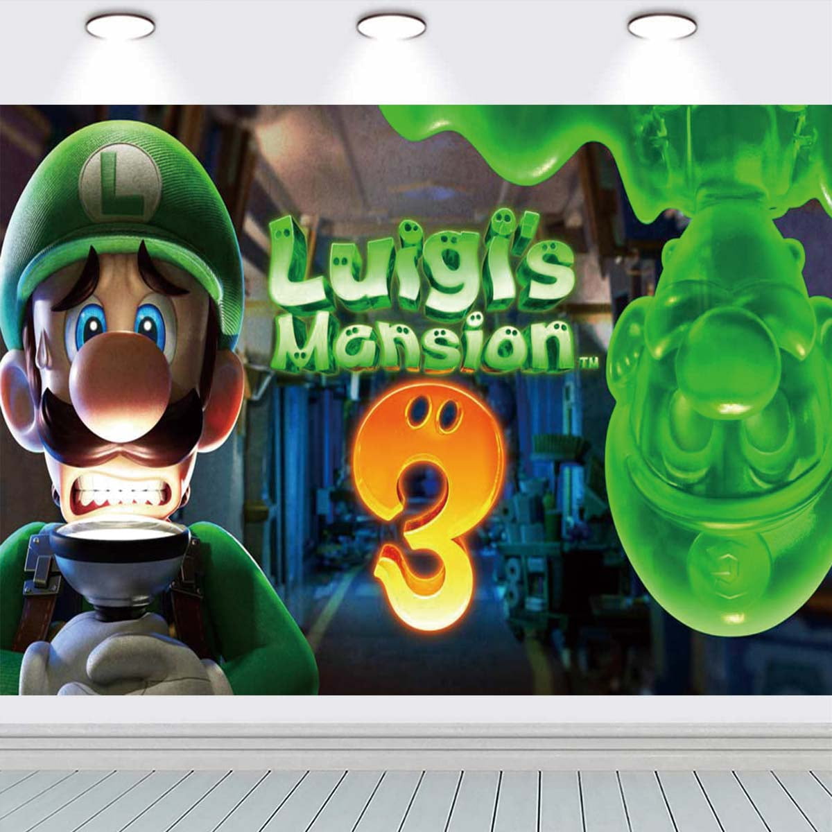 Luigi Mansion school Taspestry Wall Decor Birthday Banner Backdrop ...