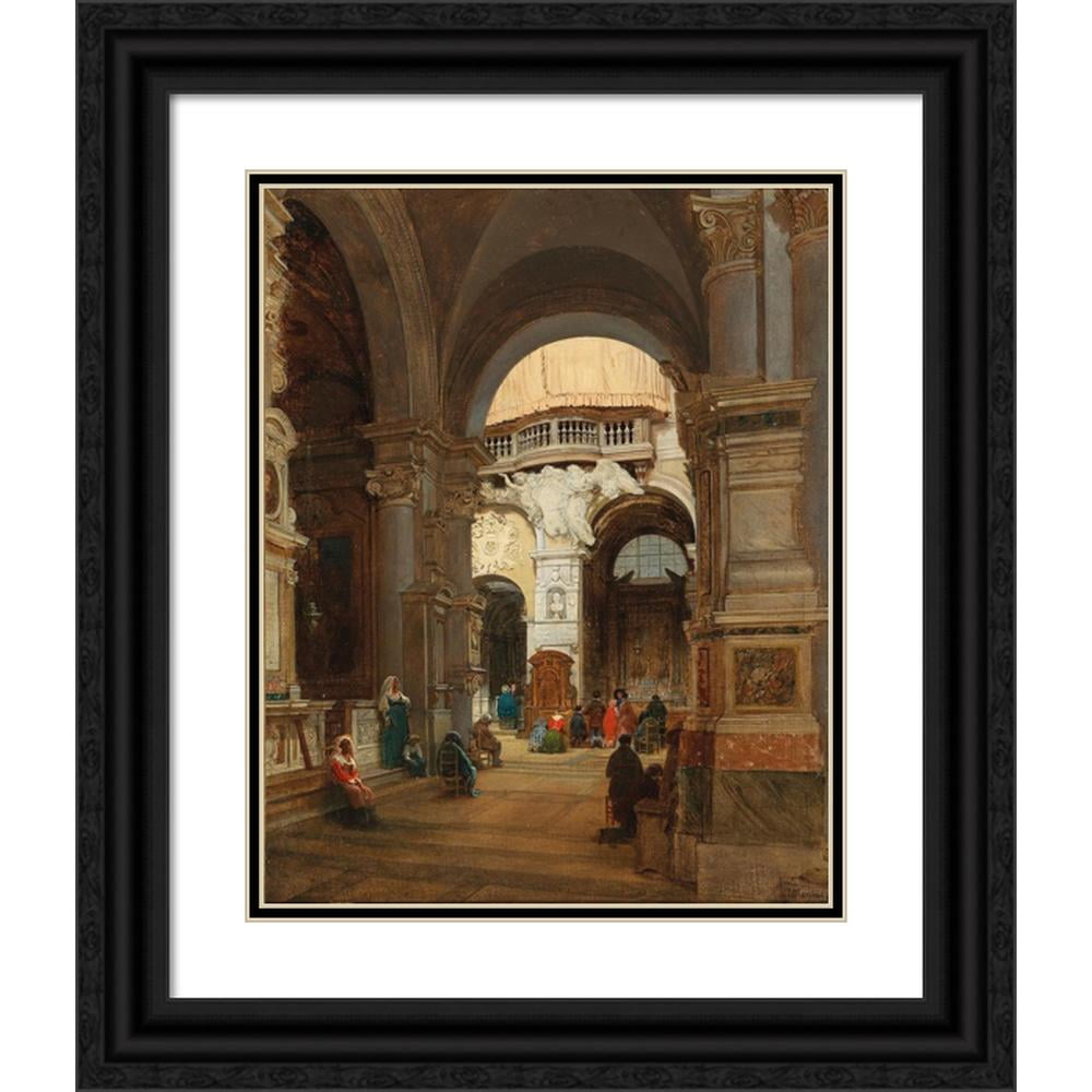 Luigi Marchesi 15x18 Black Ornate Wood Framed Double Matted Museum Art ...