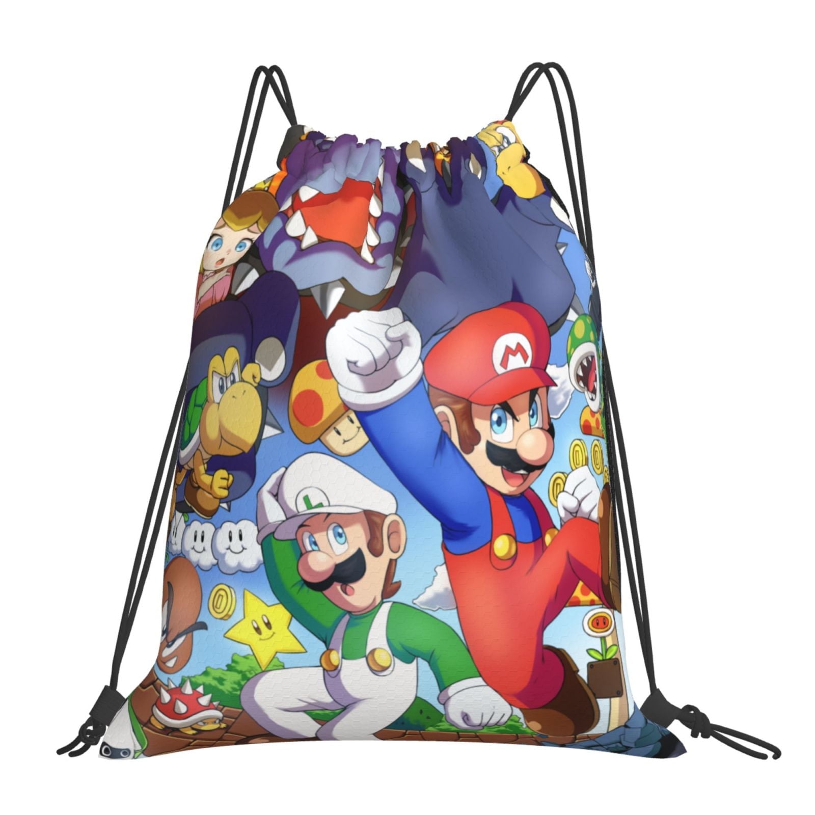 Luigi Mario Bros. Movie Drawstring Bags Gym Sport String Bag Outdoor ...