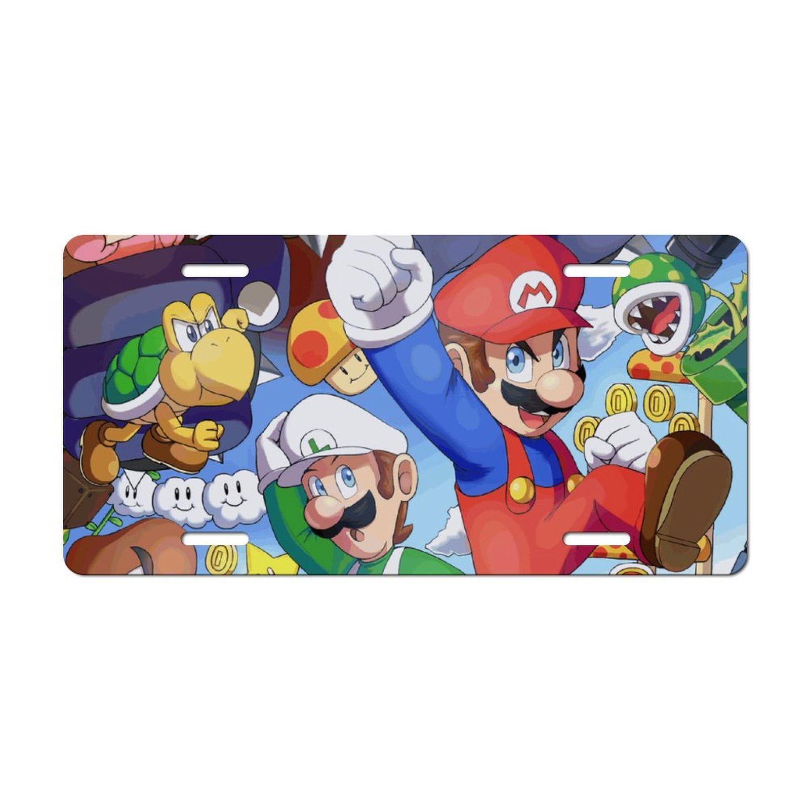 Luigi Mario Bros. Movie License Plate Cover Aluminum For Various Car ...