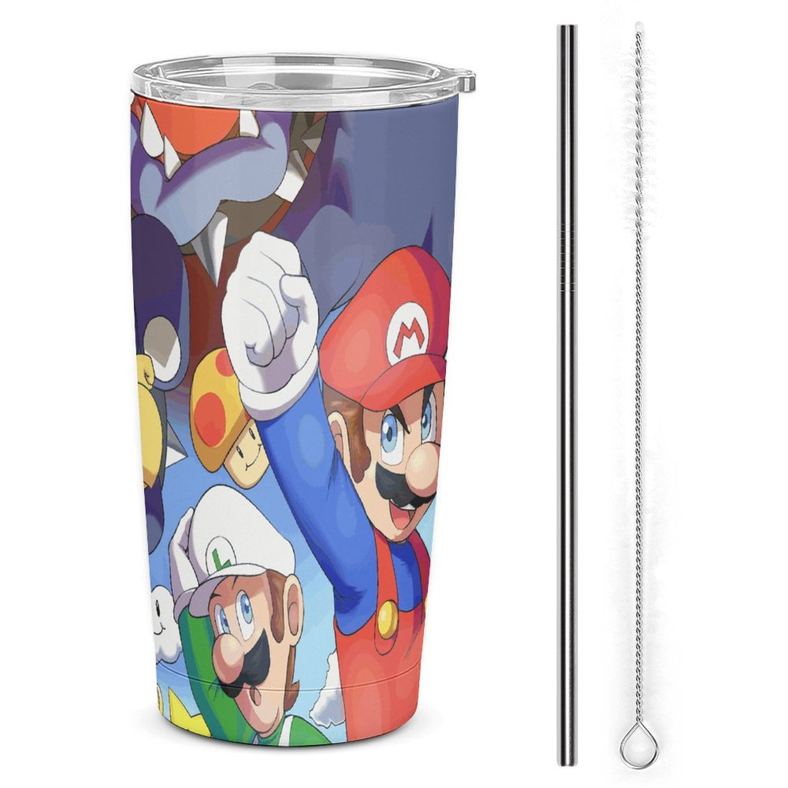Luigi Mario Bros. Movie Stainless Steel Car Cup Daily Thermal Vacuum ...