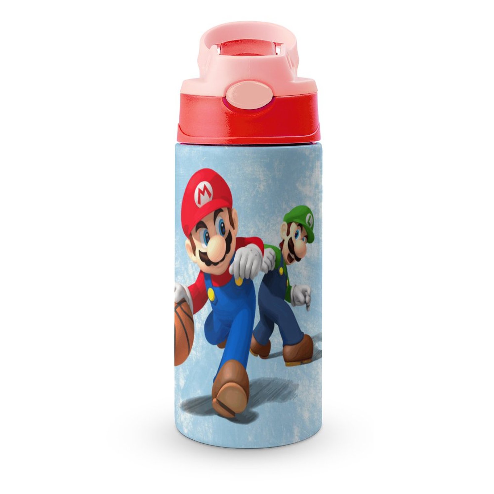 Luigi Mario Kid's Insulated Water Bottle With Straw Vacuum Stainless Steel Cup Leak-Proof ...