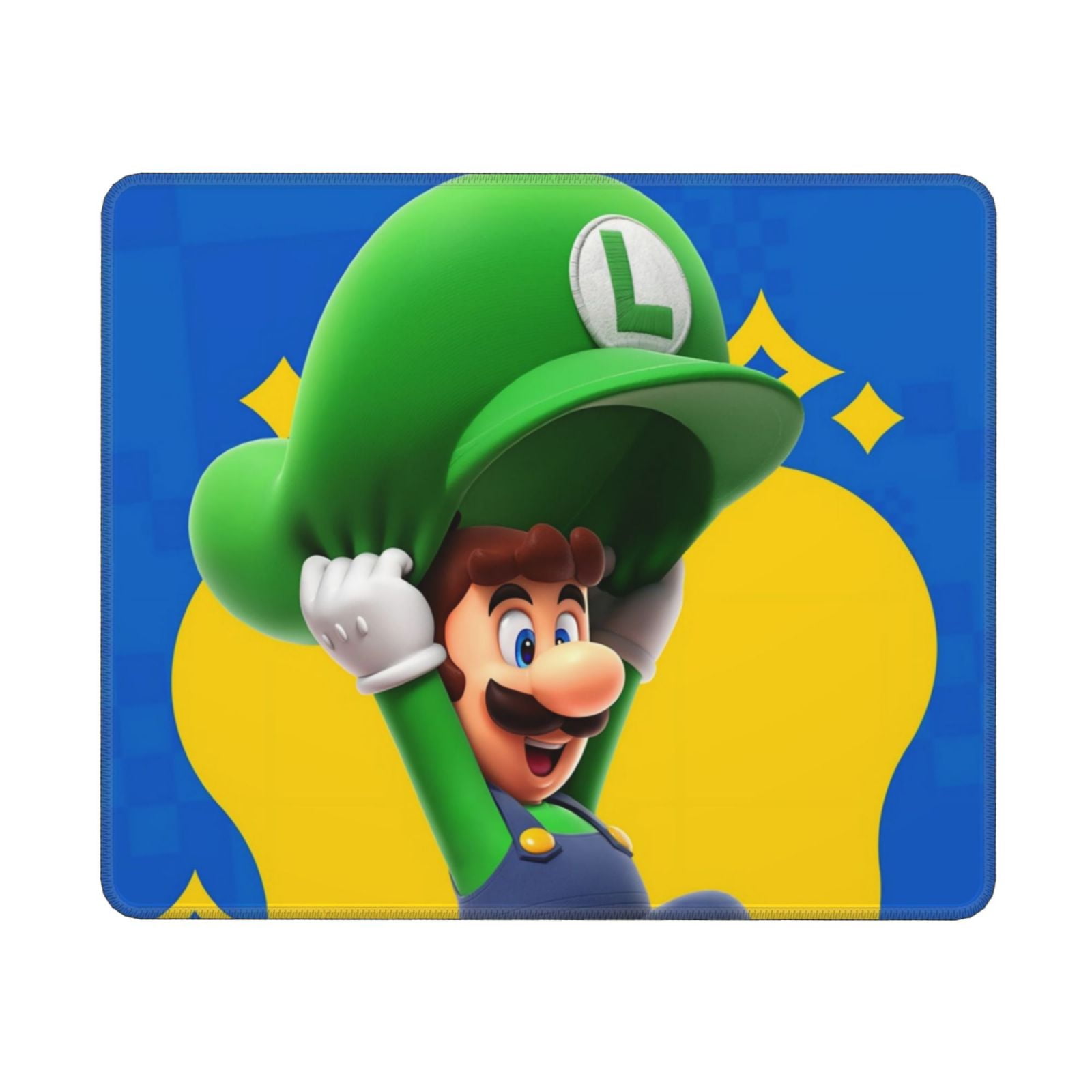 Luigi Mouse Pad,Office Computer Mouse Pad with Stitched Edges,Non Slip ...