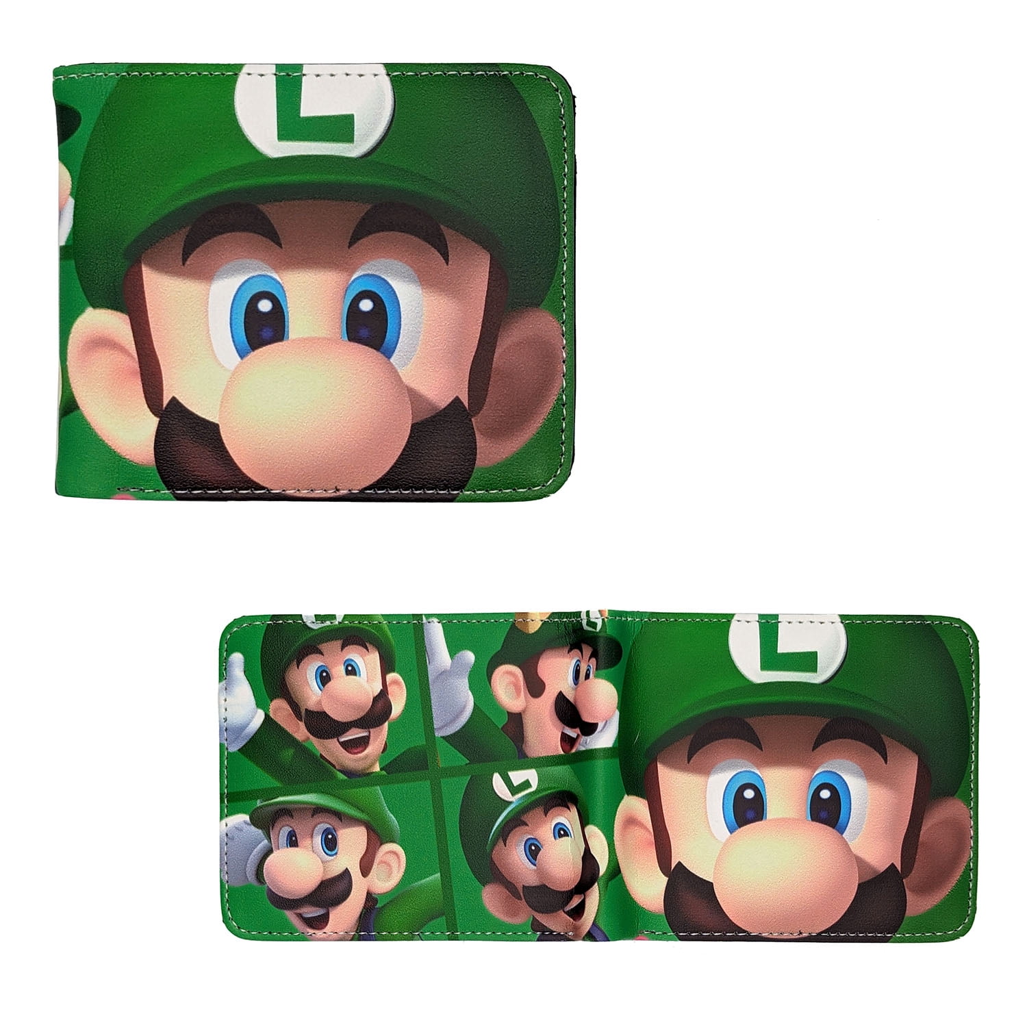 Luigi Poses - Super Mario Bros. 4x5" Bi-Fold Wallet - Walmart.com