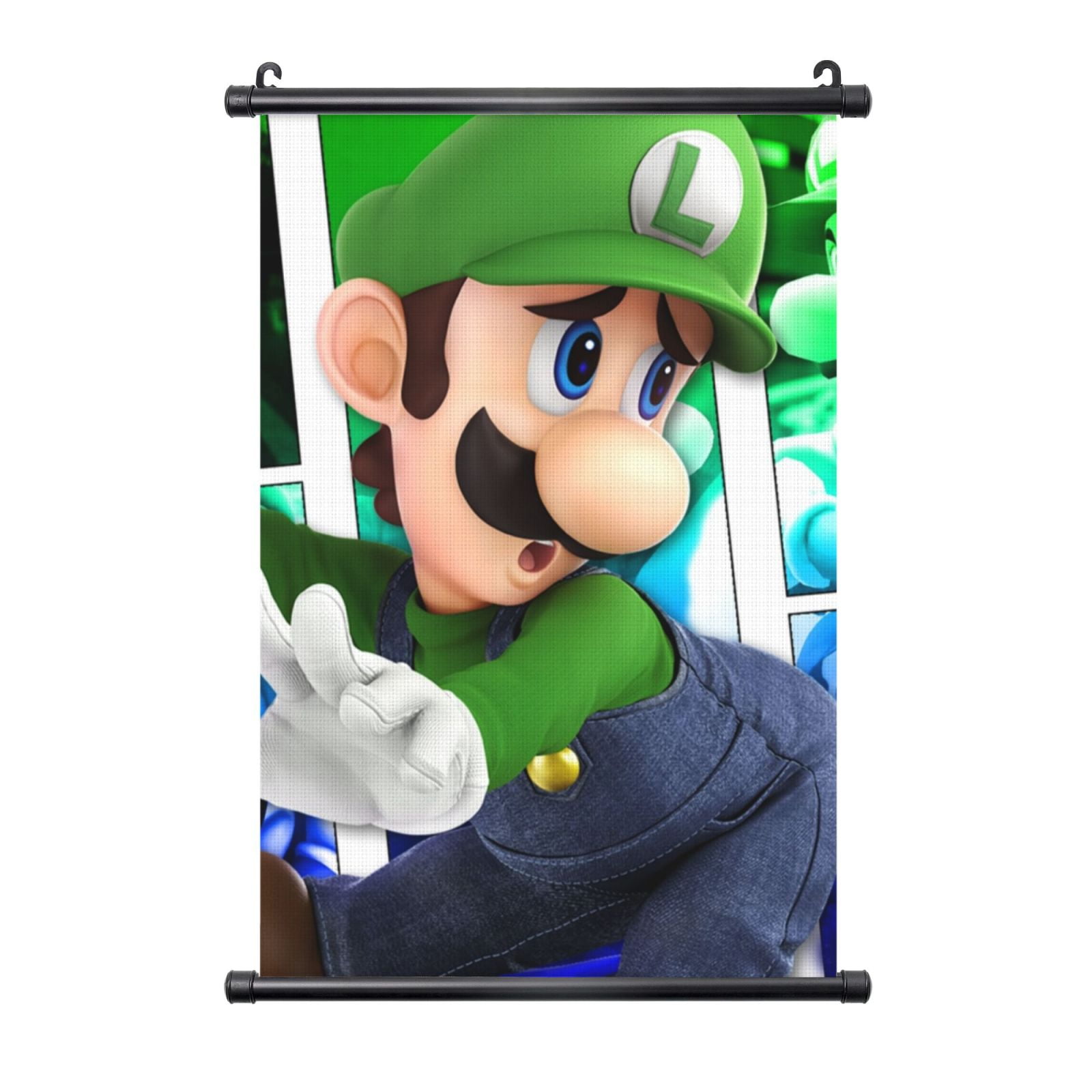 Luigi'S Mansion Poster Black Plastic Shaft Hanging Posters Wall Hanging ...
