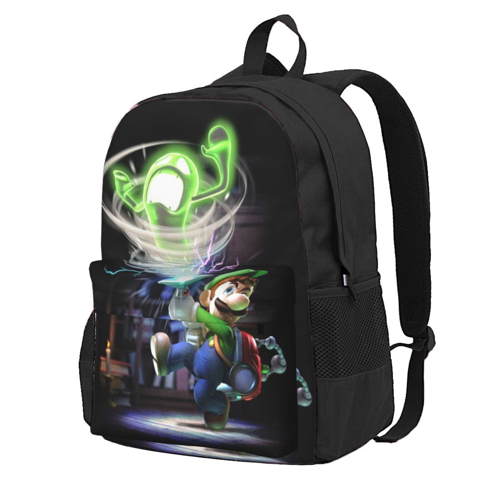Luigi'S Mansion School Bag 3D Printing Backpack Cute Large Capacity ...