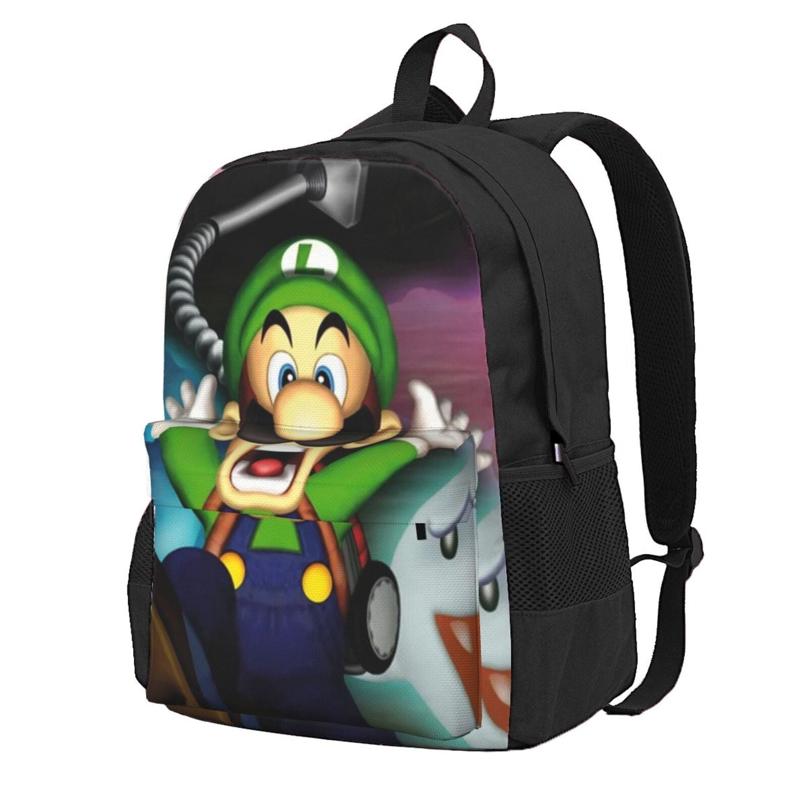 Luigi'S Mansion School Bag 3D Printing Backpack Cute Large Capacity ...