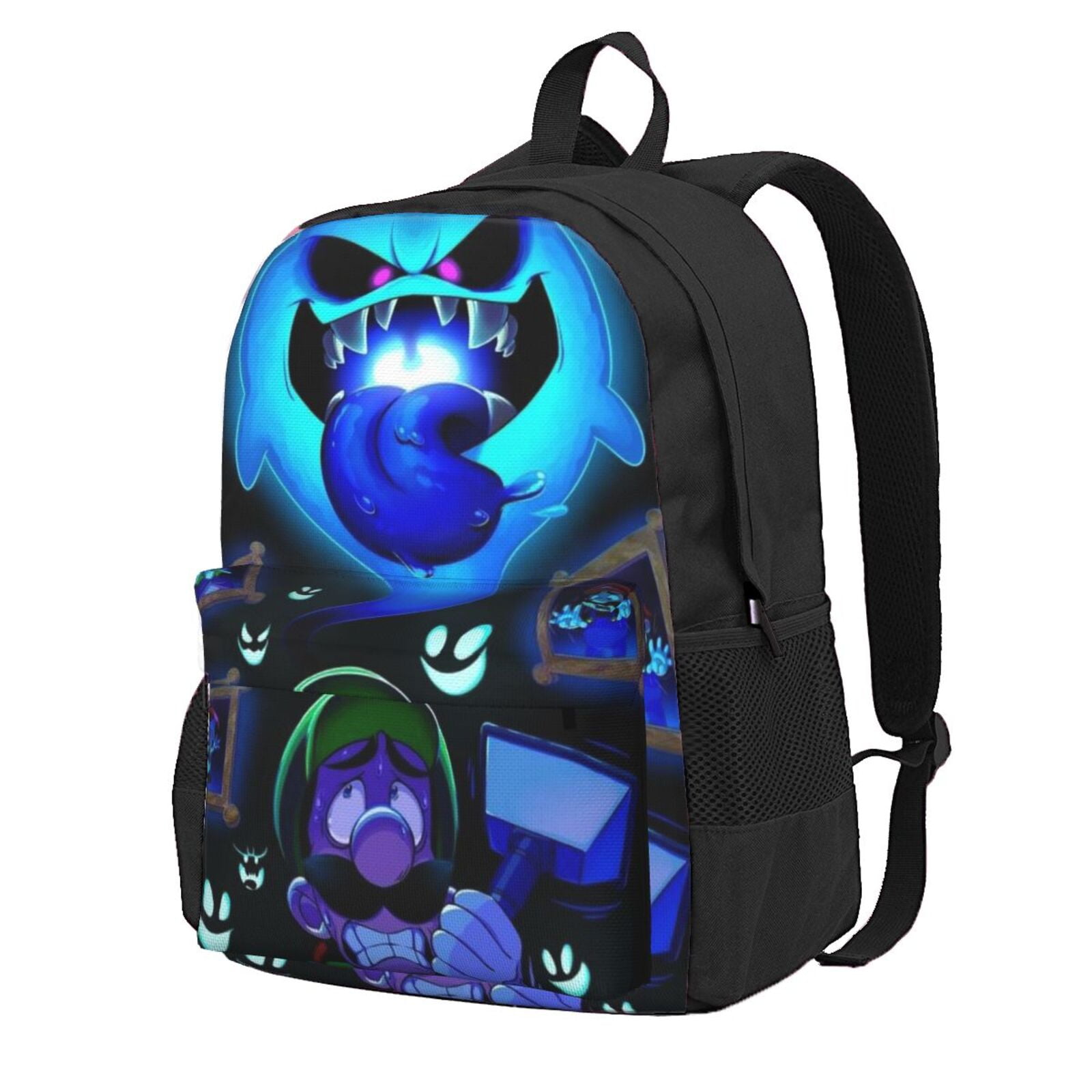 Luigi'S Mansion School Bag 3D Printing Backpack Cute Large Capacity ...