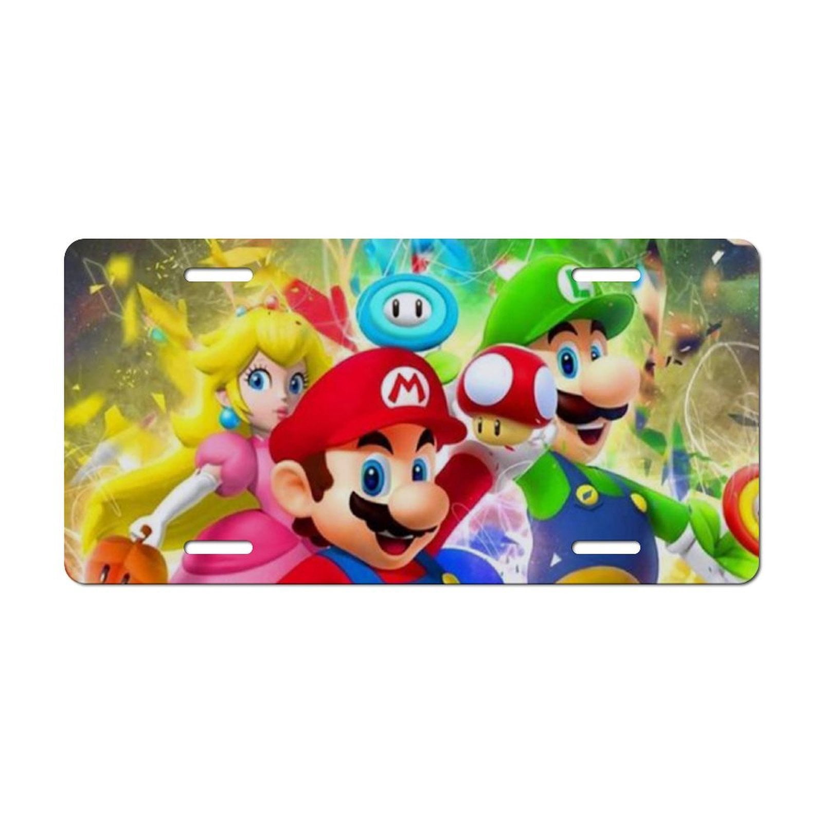 Luigi The Super Mario Bros License Plate Cover Aluminum For Various Car ...