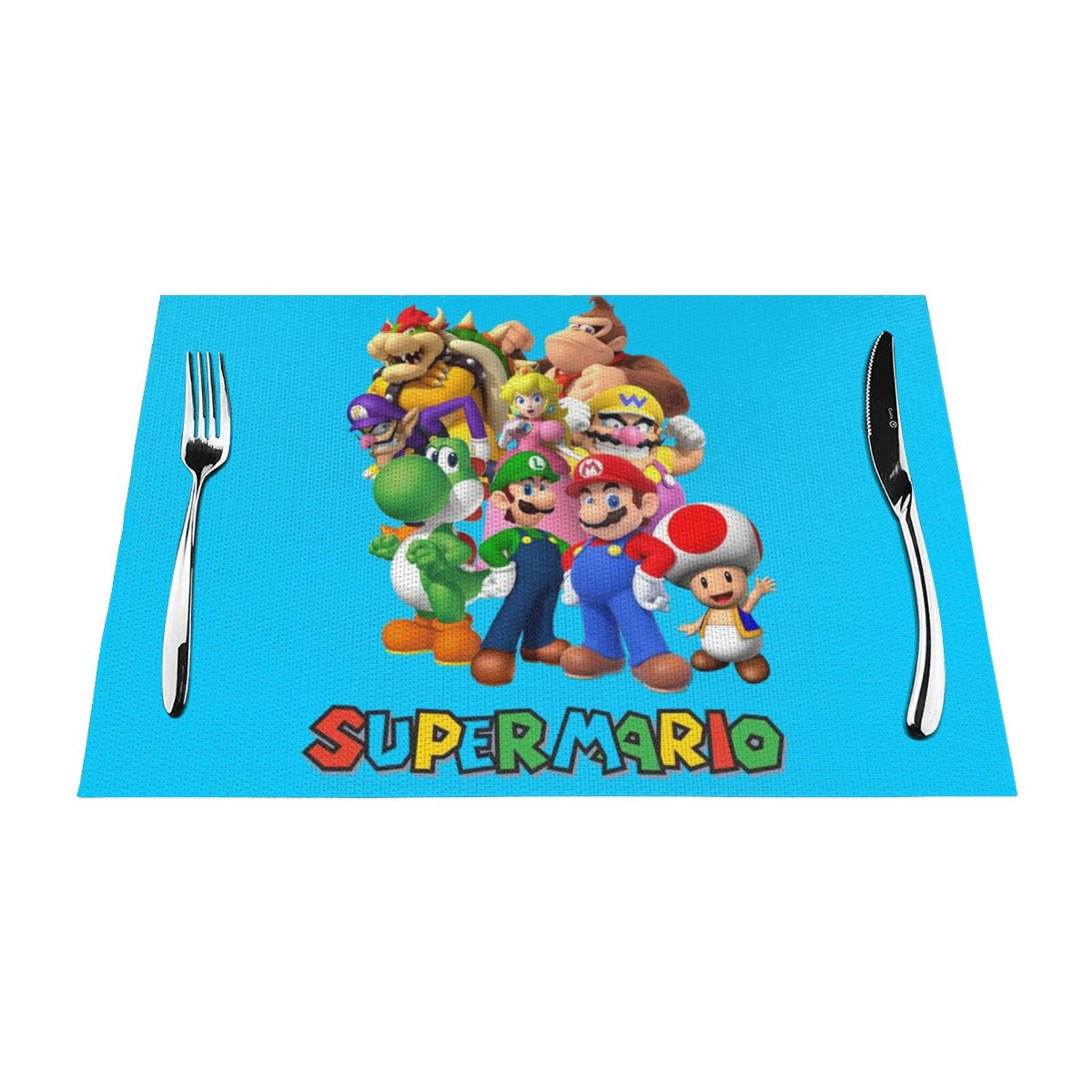 Luigi Super Mario Brother Woven Placemats For Kitchen Dining Table ...