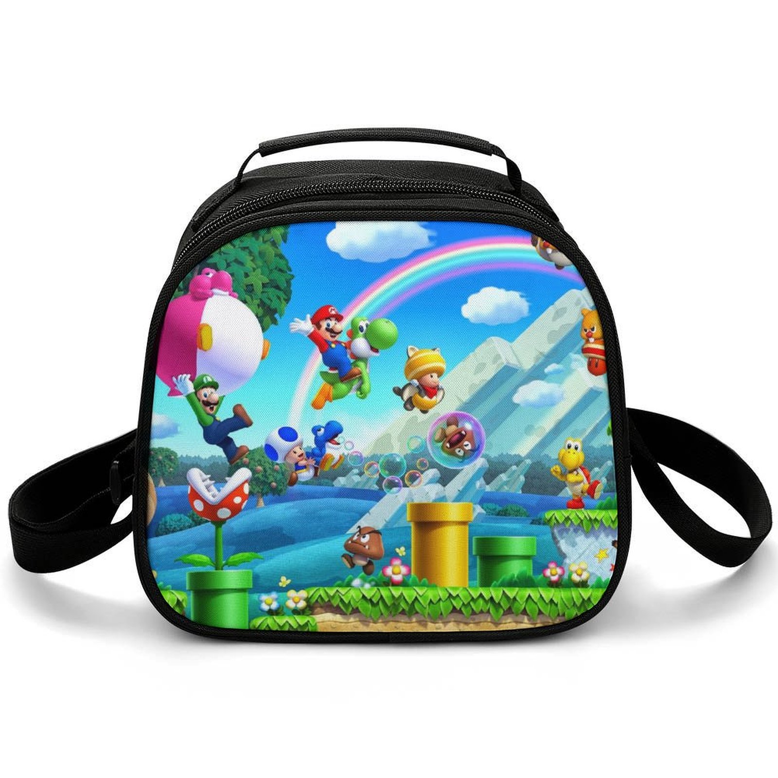 Luigi Super Mario Insulated Lunch Bag Portable Lunch Box Reusable ...