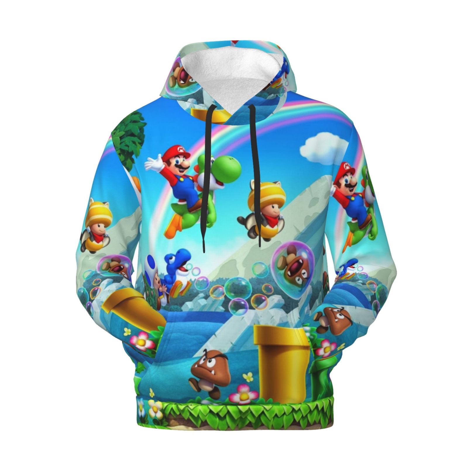 Luigi Super Mario Men's Sweatshirt Hoodies Soft Plush Fleece Pullover ...