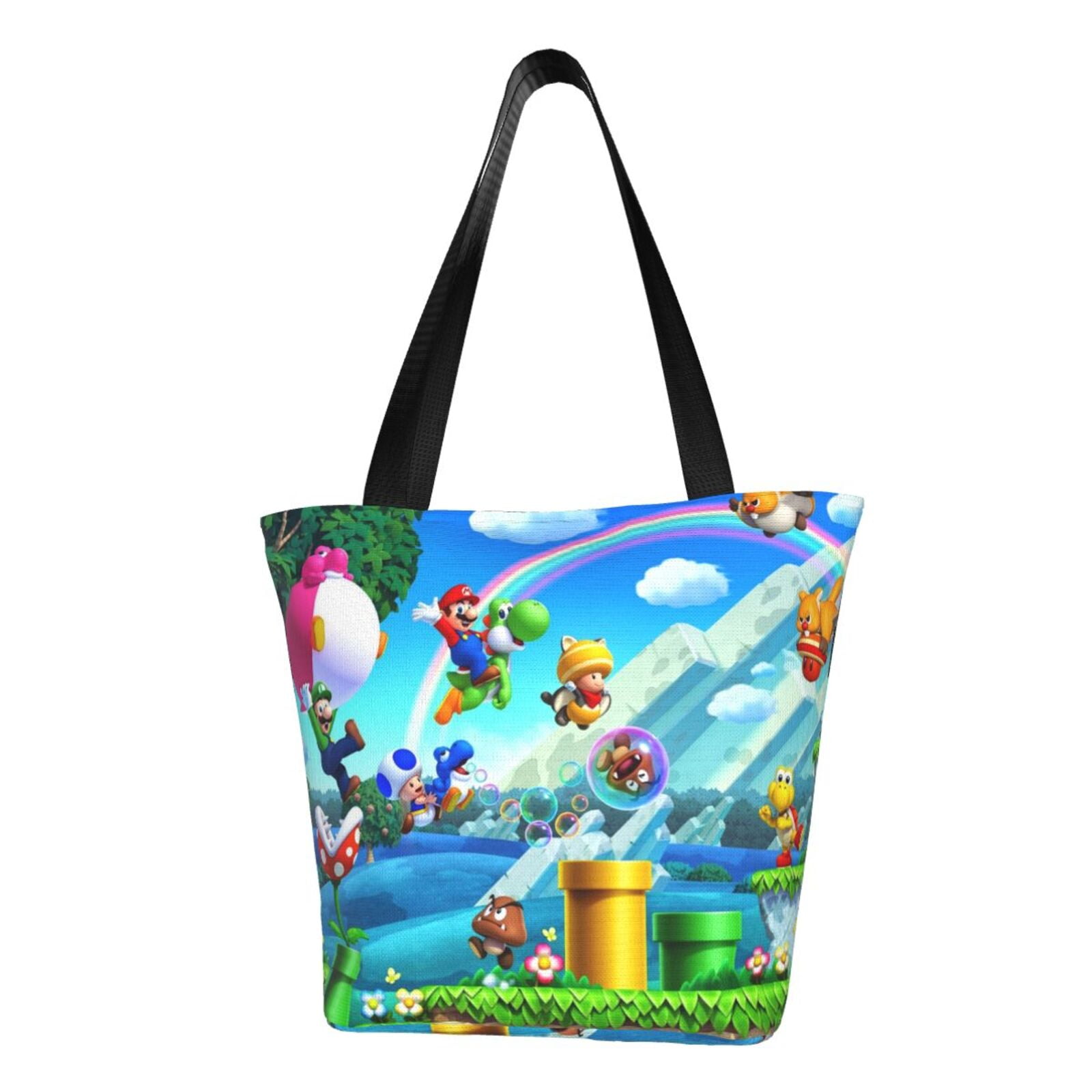 Luigi Super Mario Women's Tote Bag Large Capacity Shoulder Handbag For ...