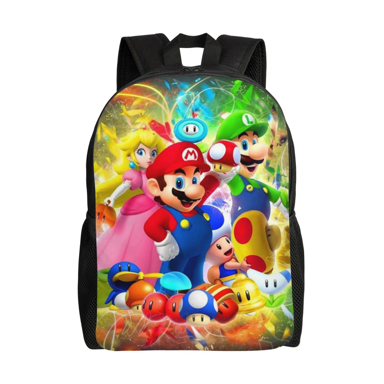 Luigi The Super Mario Bros Backpack Laptop School Bag Student Satchel ...