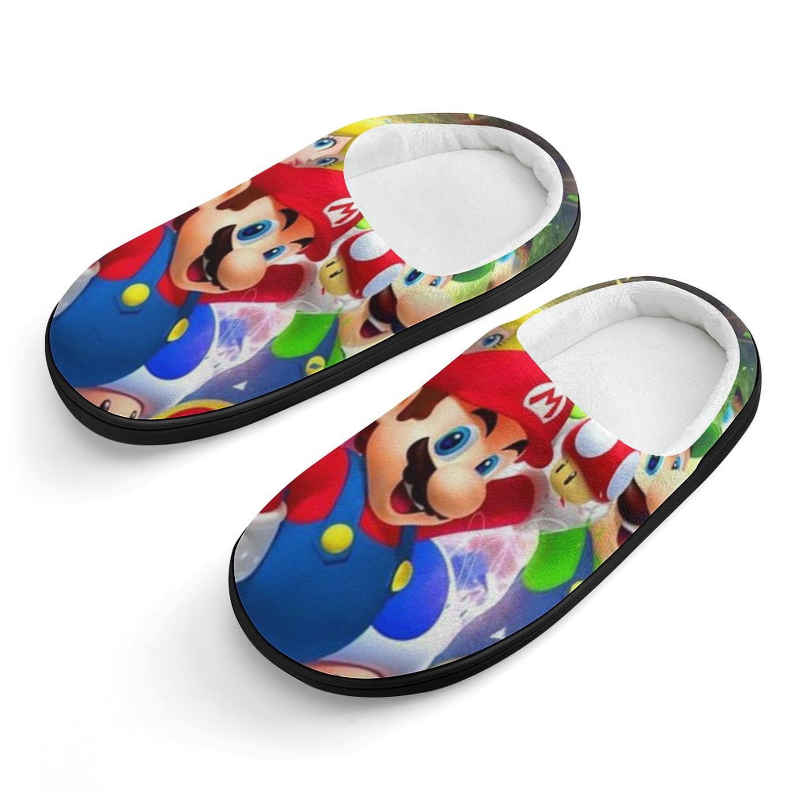 Luigi The Super Mario Bros Cotton Slippers For Kids Winter Warm Soft ...