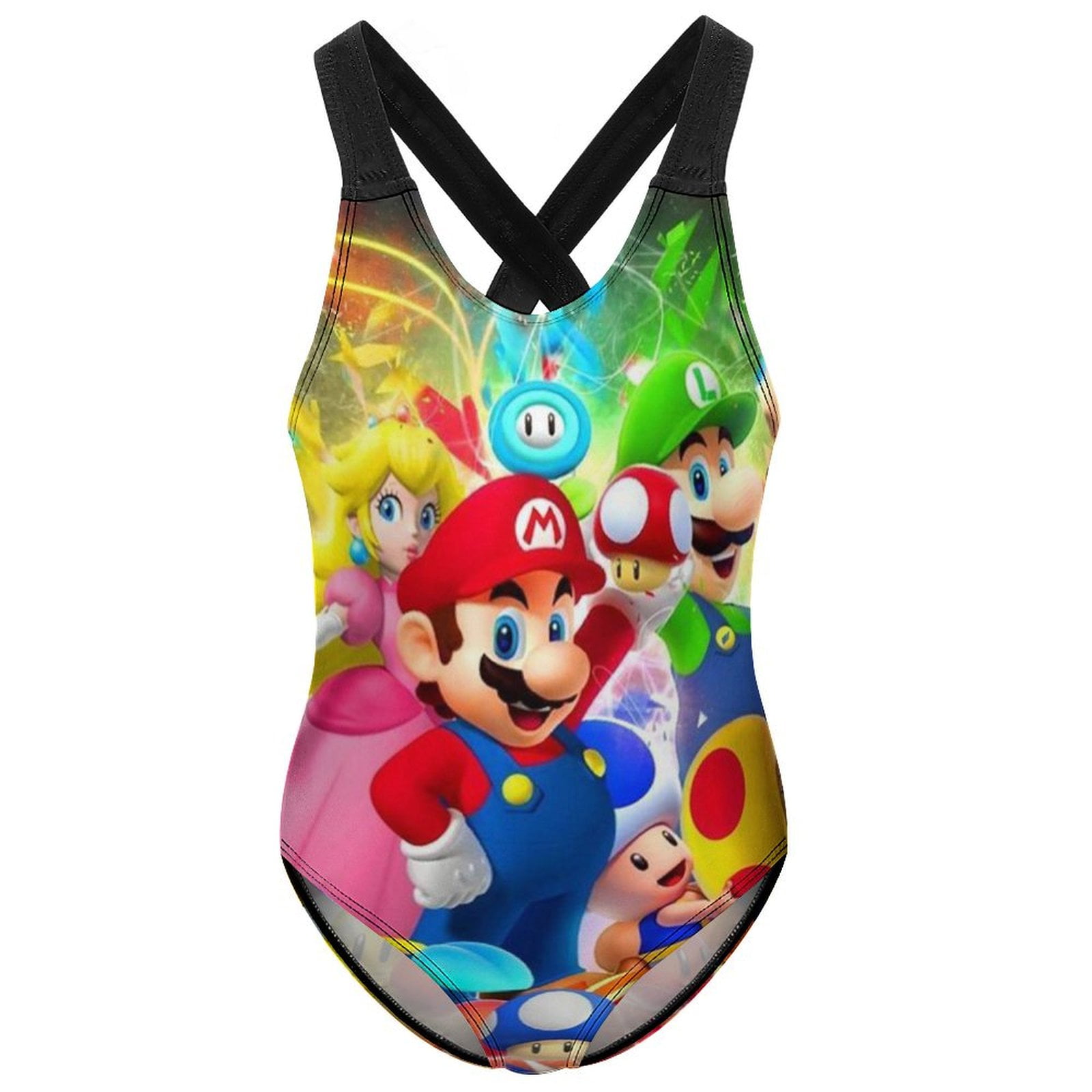 Luigi The Super Mario Bros Girl's One-piece Swimsuit Summer Children's ...