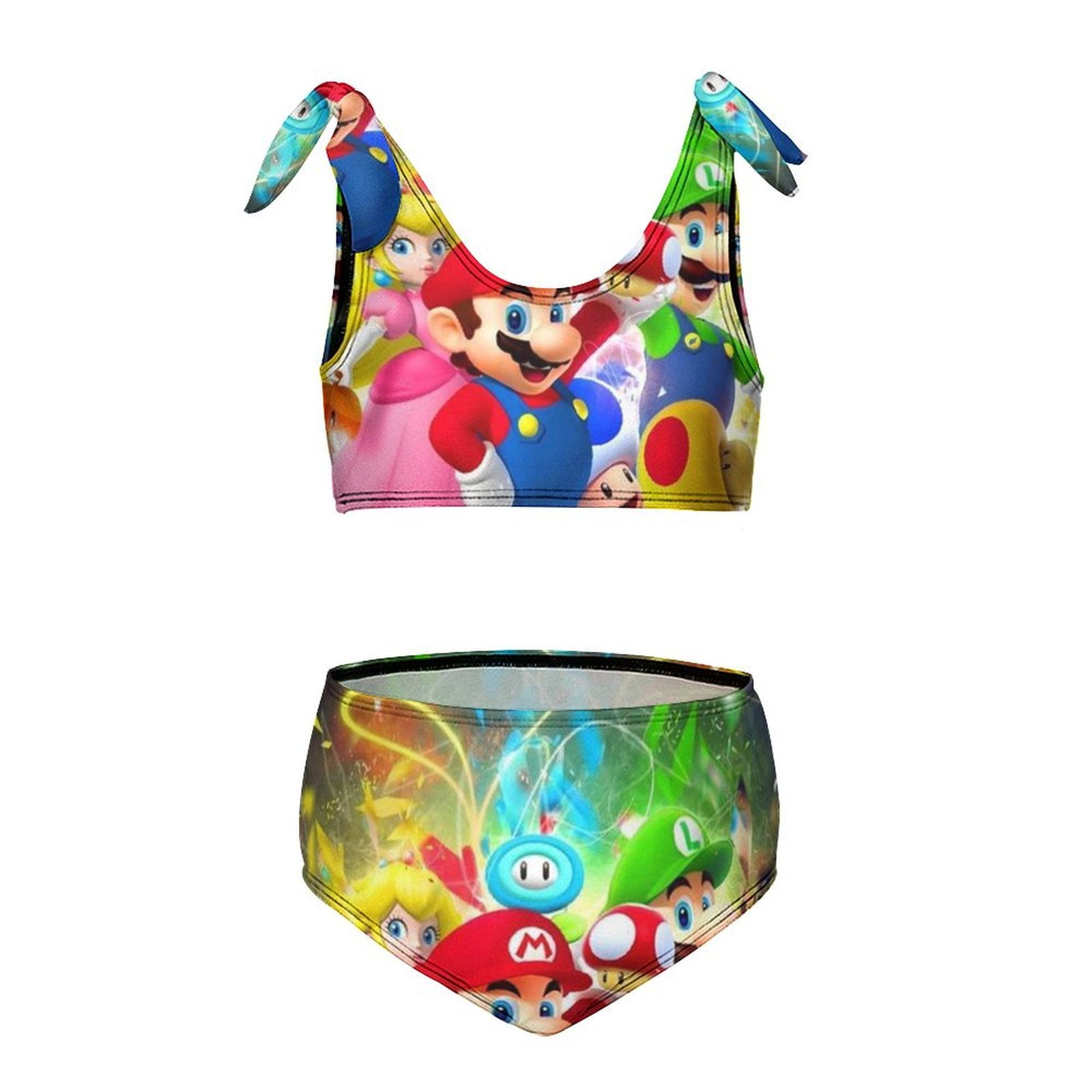 Luigi The Super Mario Bros Kid's Swimwear Two Piece Swimsuit Summer ...