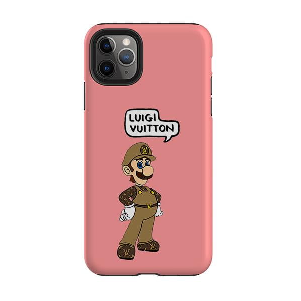 Luigi Vuitton Peachygrape Parody Art Phone Case for iPhone 16 15 14 13 ...