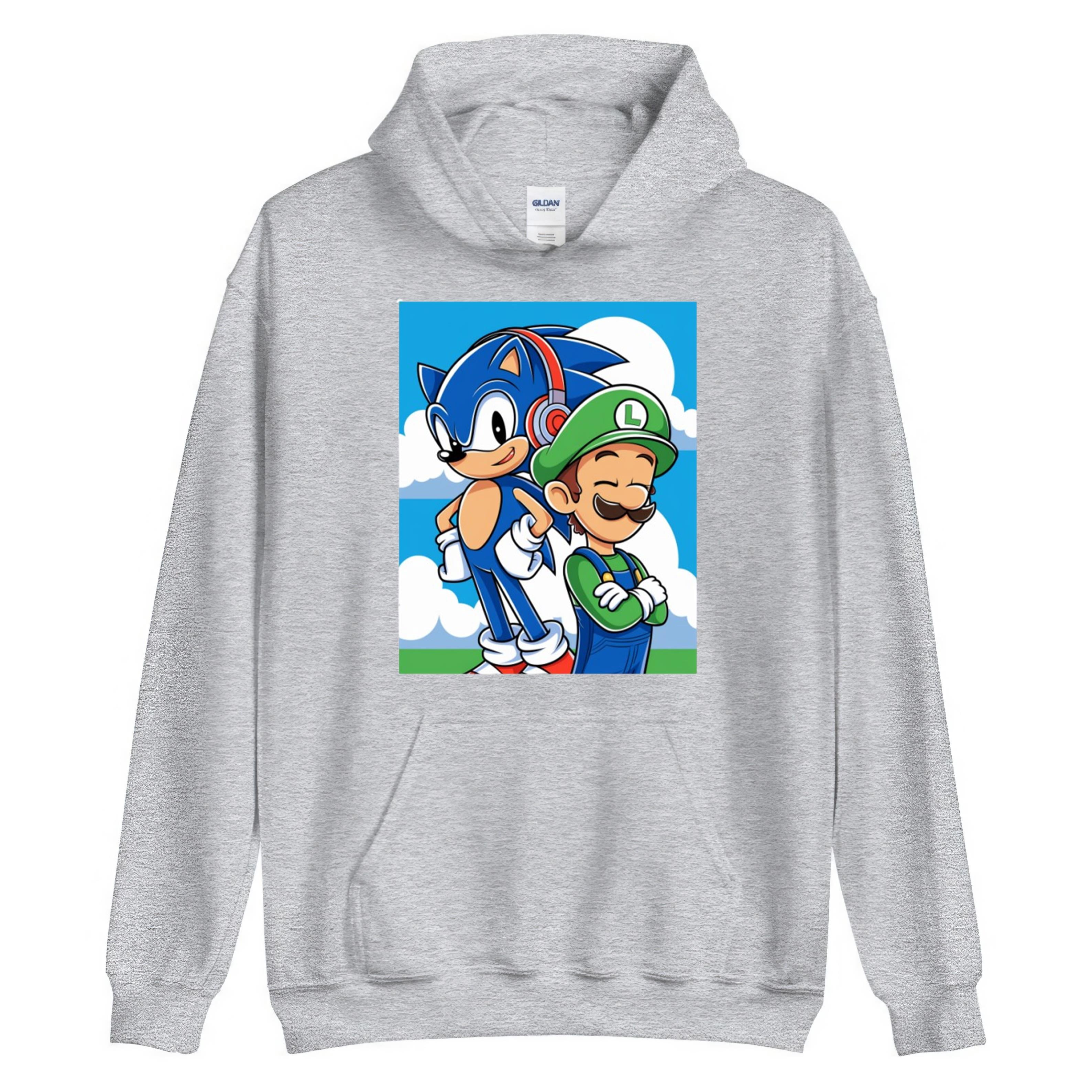 Luigi and Sonic T-shirt Super Mario Bros T-shirt - Walmart.com